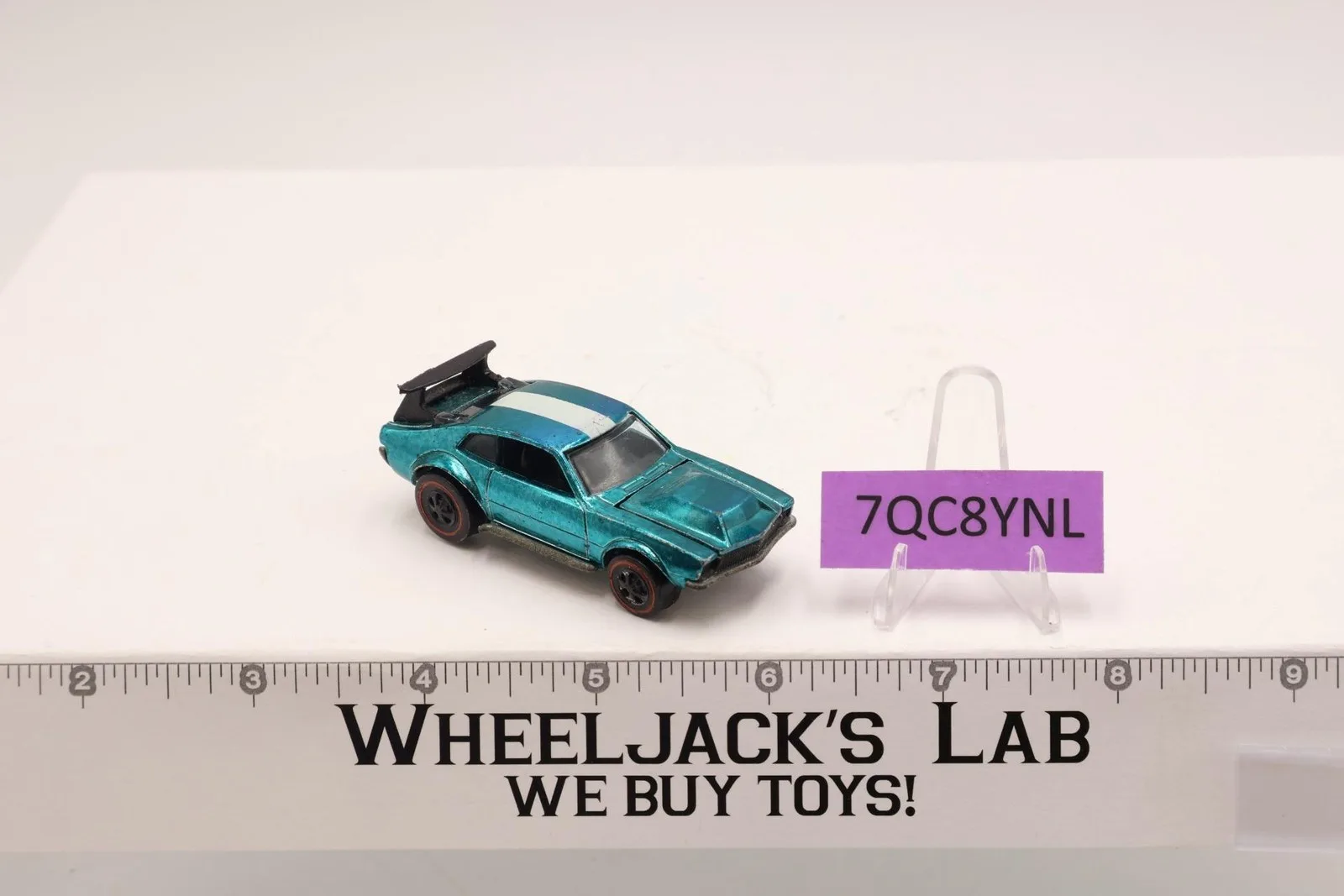 Mighty Maverick Aqua w/ Spoiler Wing 1969 1970 Redline Hot Wheels ...