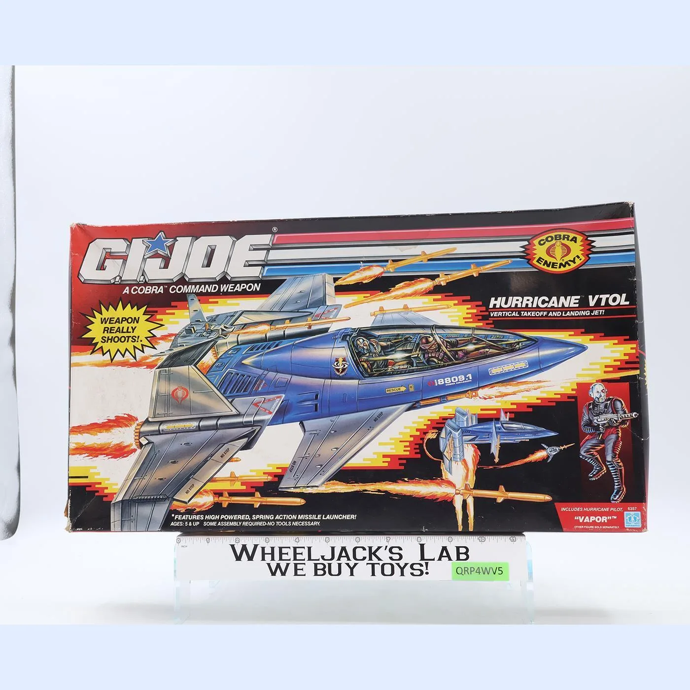 Hurricane VTOL W/ Vapor GI Joe 1990 Hasbro Action Figure Vehicle NEW ...