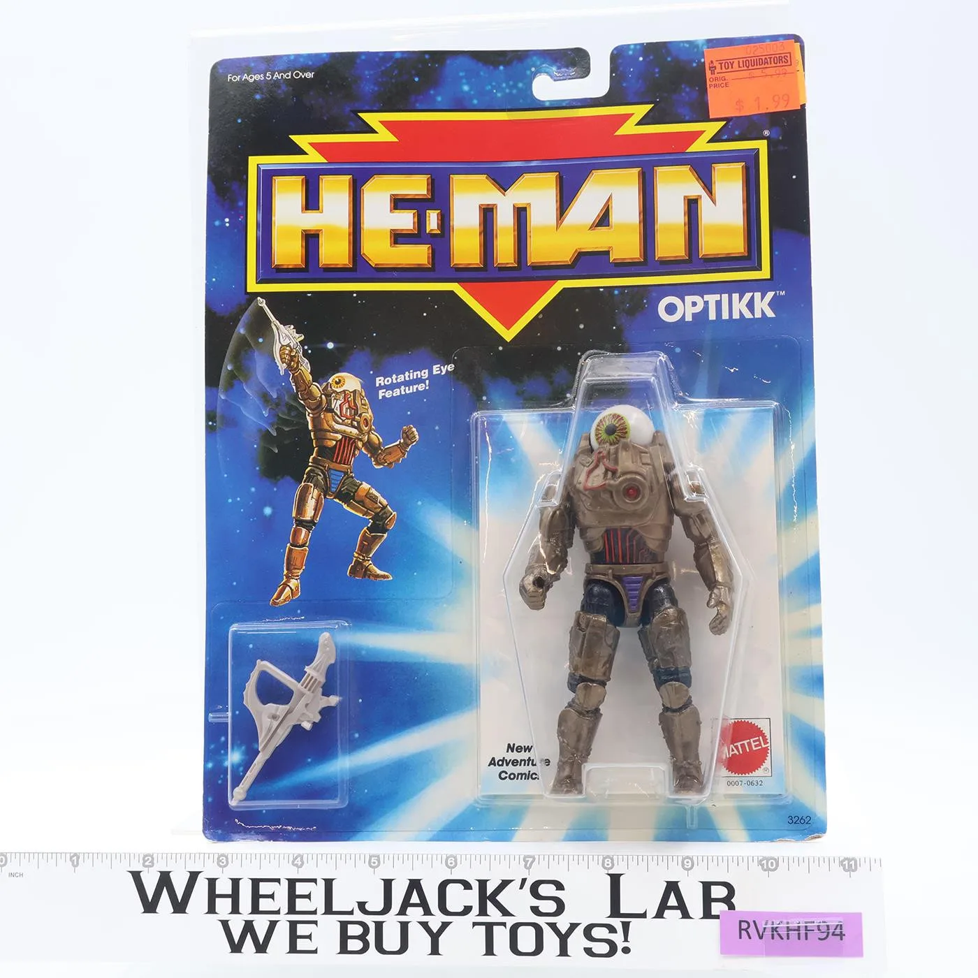 Optikk The New Adventures of He-Man 1989 Mattel Action Figure NEW MOSC ...