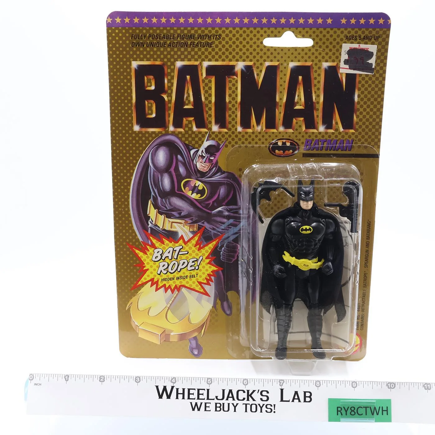 Batman Bat Rope DC Comics 1989 Toy Biz Vintage Action Figure NEW MOSC ...