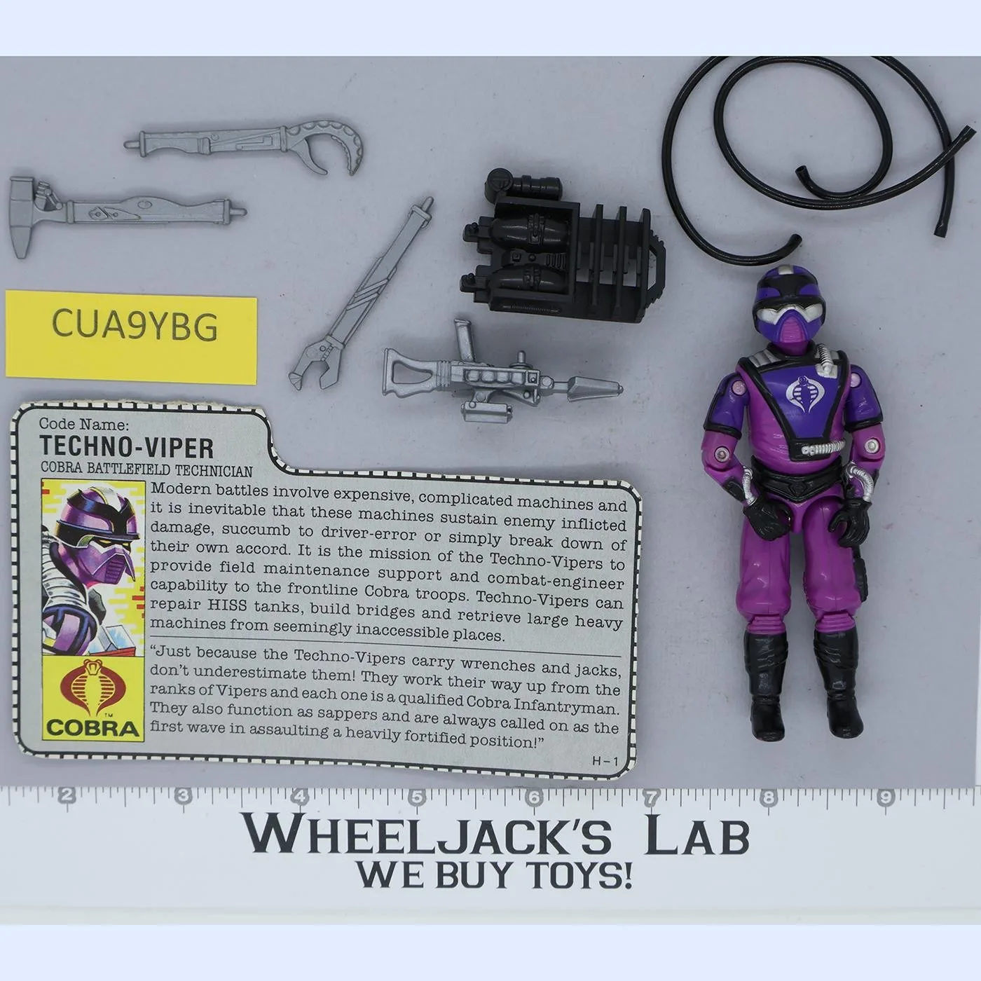 Techno-Viper V1 100% Complete G.I. Joe 1987 Hasbro Vintage Action ...