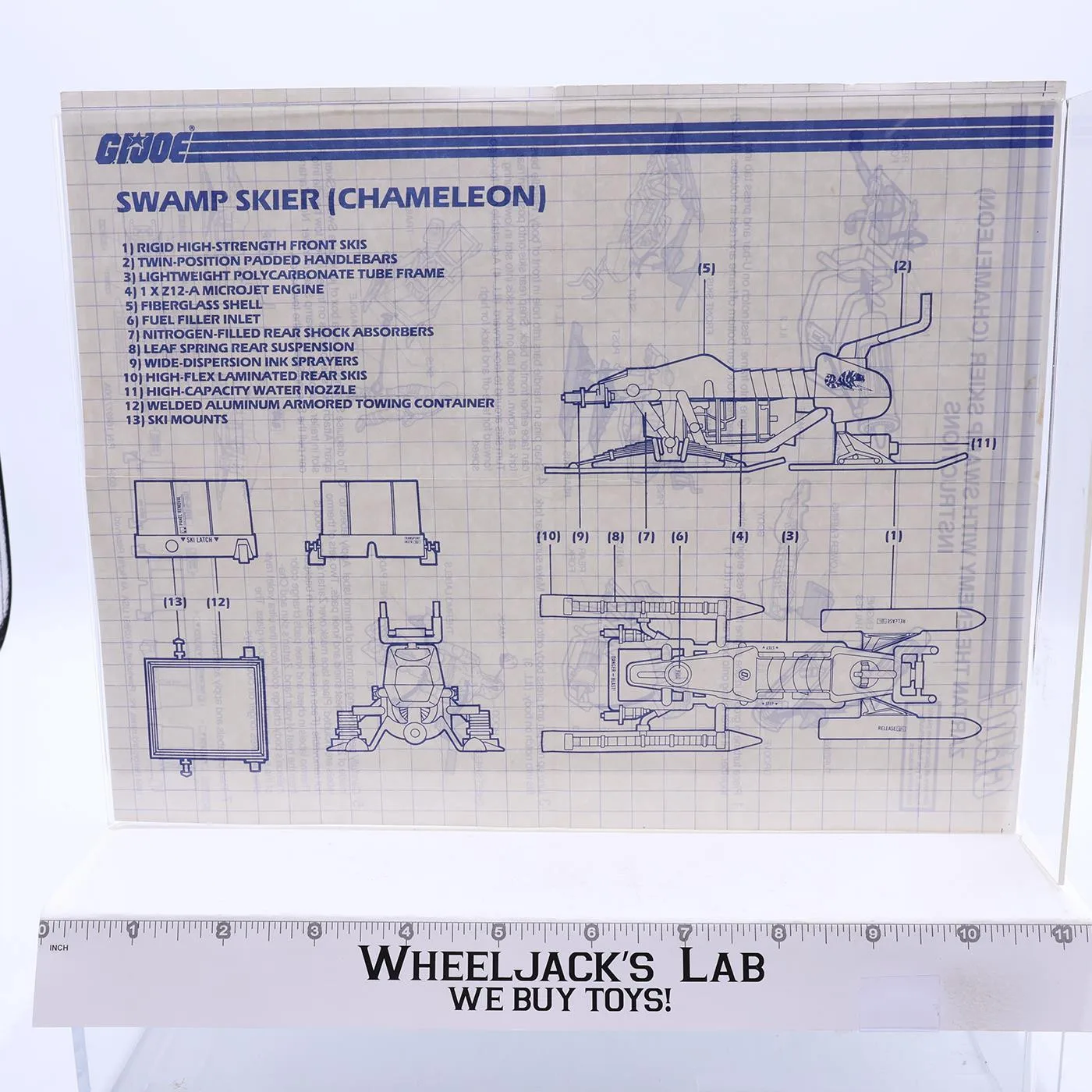 Swamp Skier 1984 ORIGINAL Instructions/ Blueprints G.I. Joe Hasbro ...