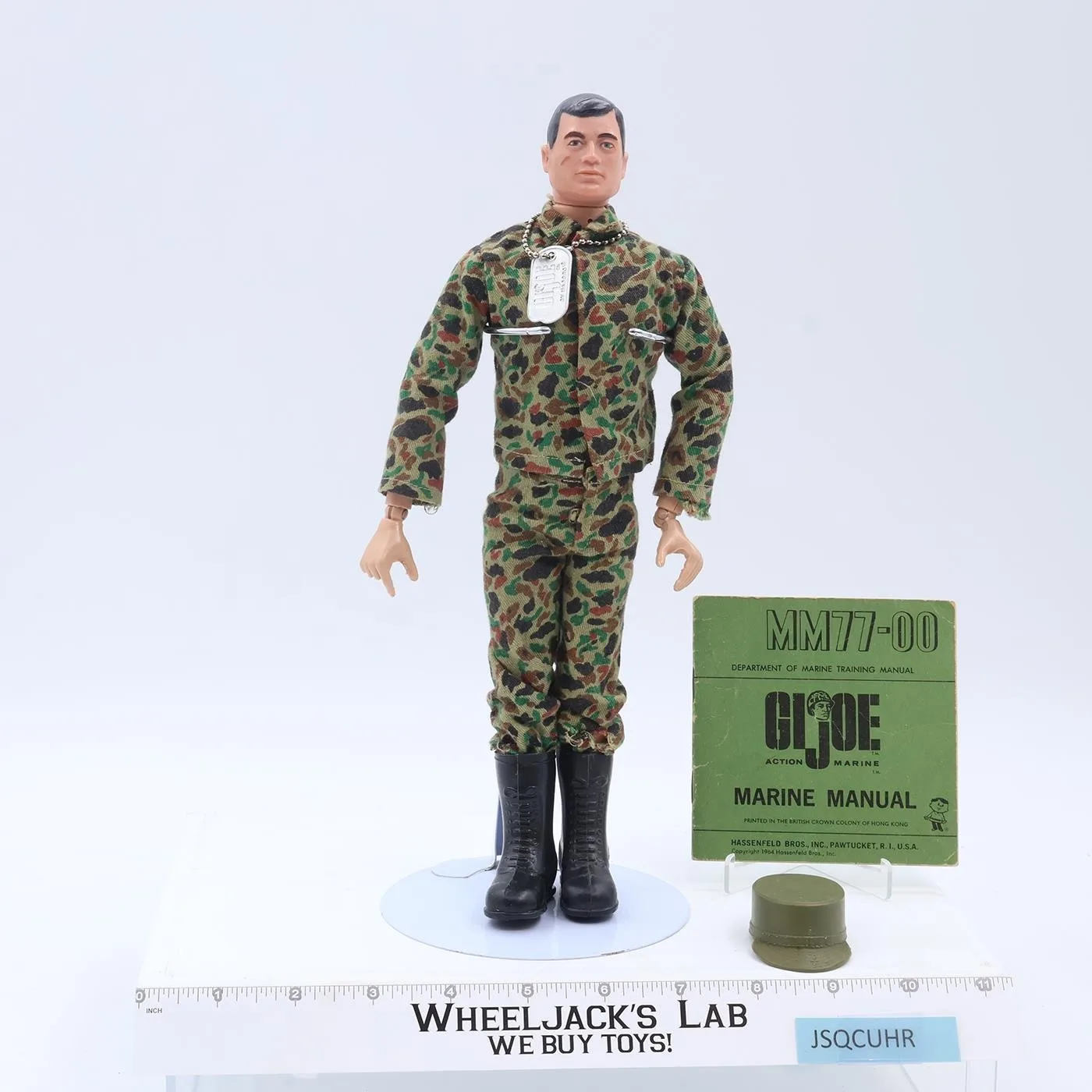 GI Joe Action Marine Painted Head 12" 1964 Hasbro Action Figure with ...