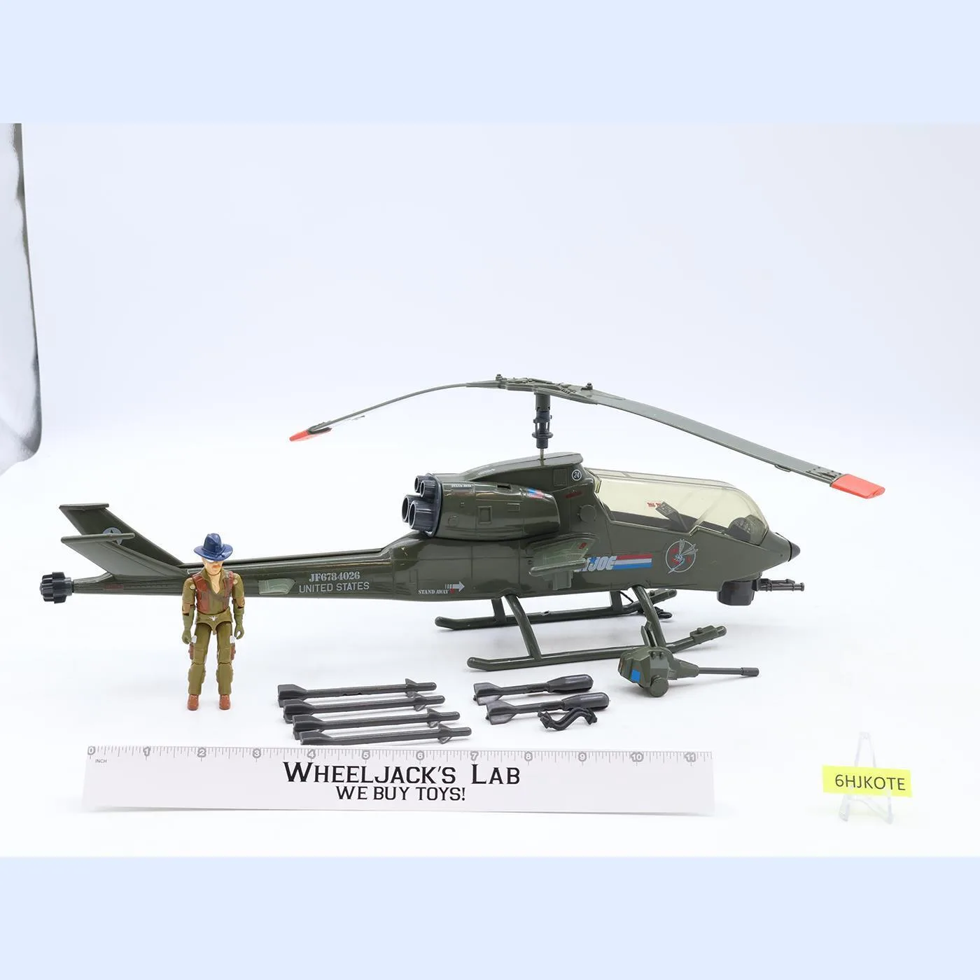 Dragonfly Assault Copter W/ Wild Bill 100% Complete GI Joe 1983 Vintage ...