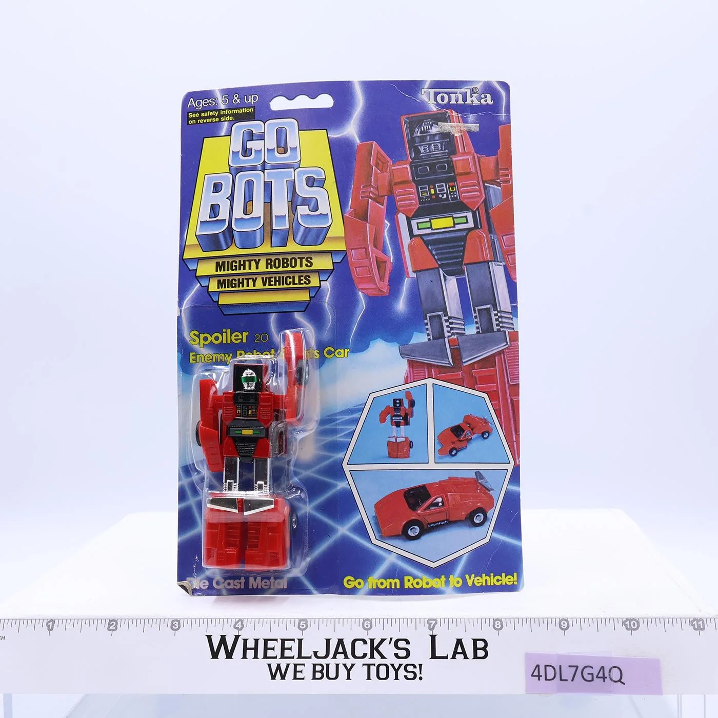 Spoiler Enemy Robot Sports Car Gobots 1984 Tonka Action Figure NEW MOSC ...