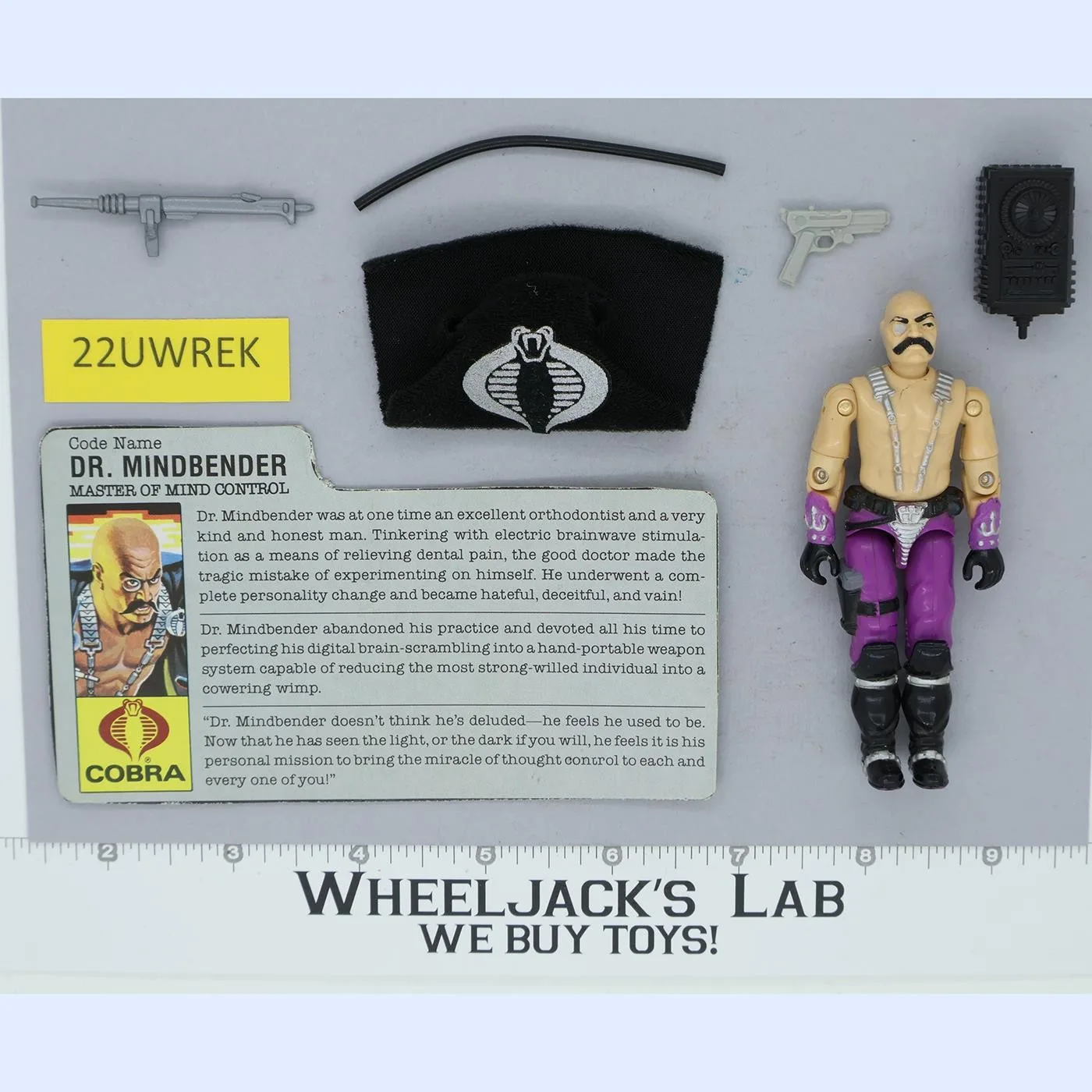 Dr. Mindbender V1 100% Complete G.I. Joe 1986 Hasbro Vintage Action ...