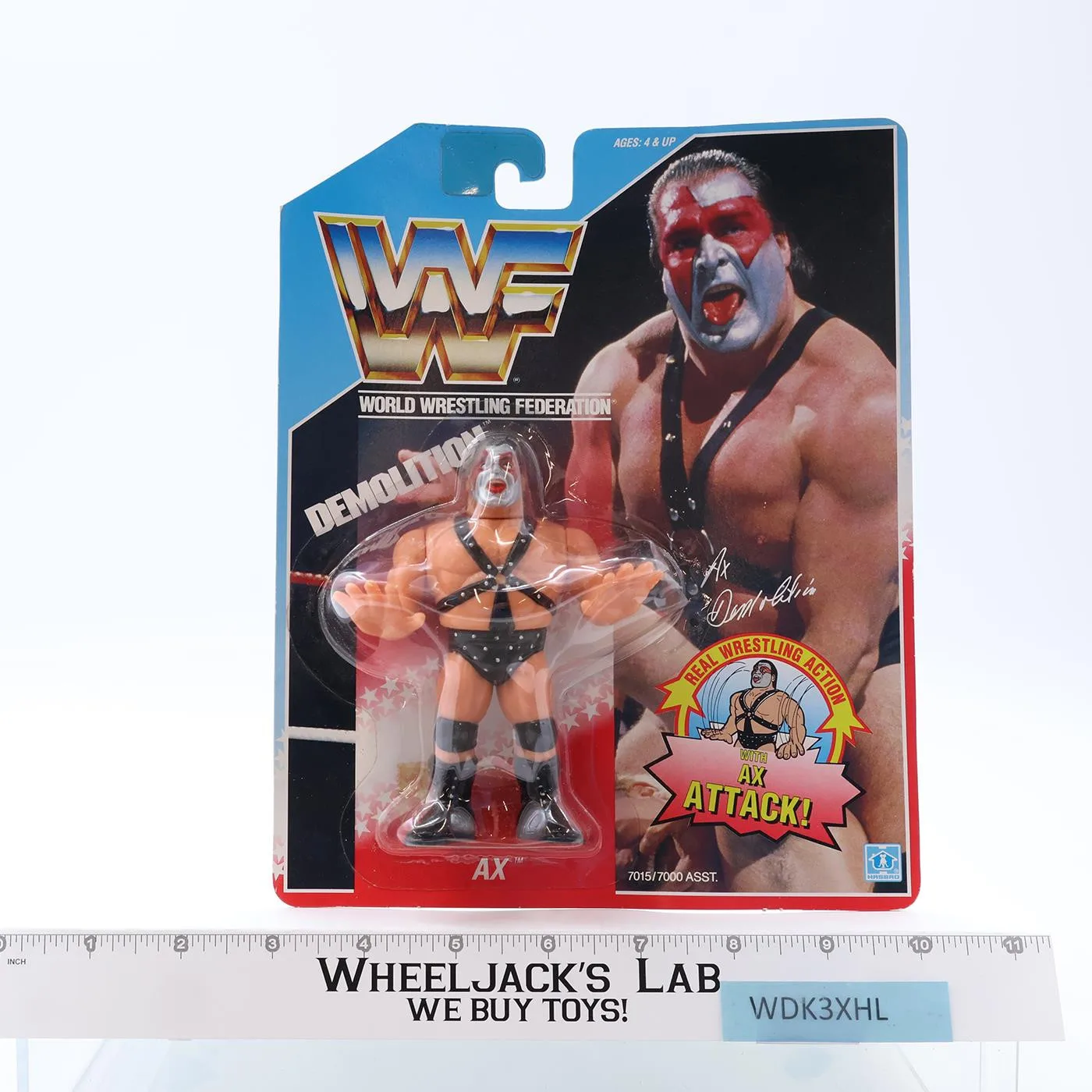Demolition Ax Series 1 WWF Wrestling 1990 Hasbro Action Figure NEW MOSC ...