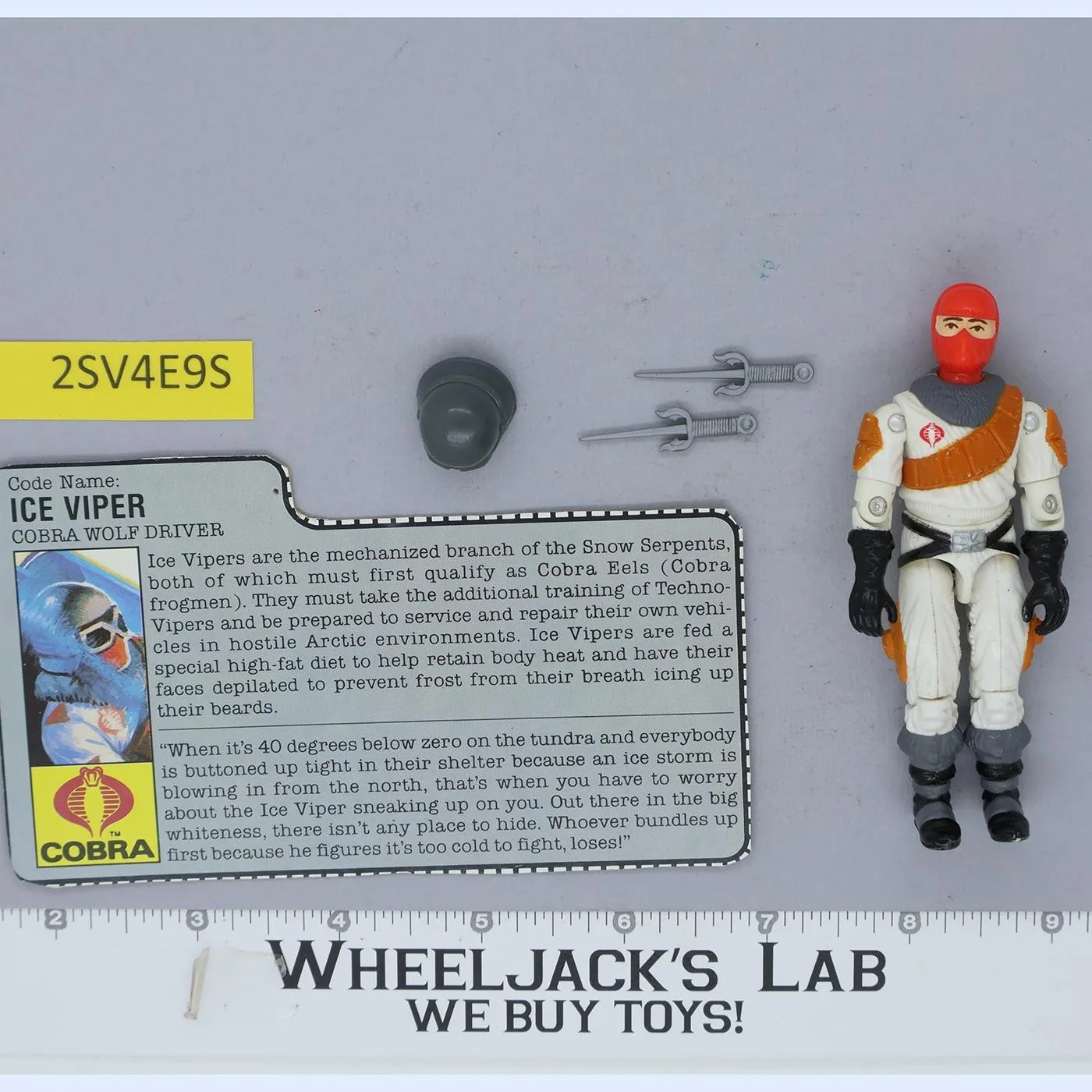 Ice Viper V1 100% Complete G.I. Joe 1987 Hasbro Vintage Action Figure ...