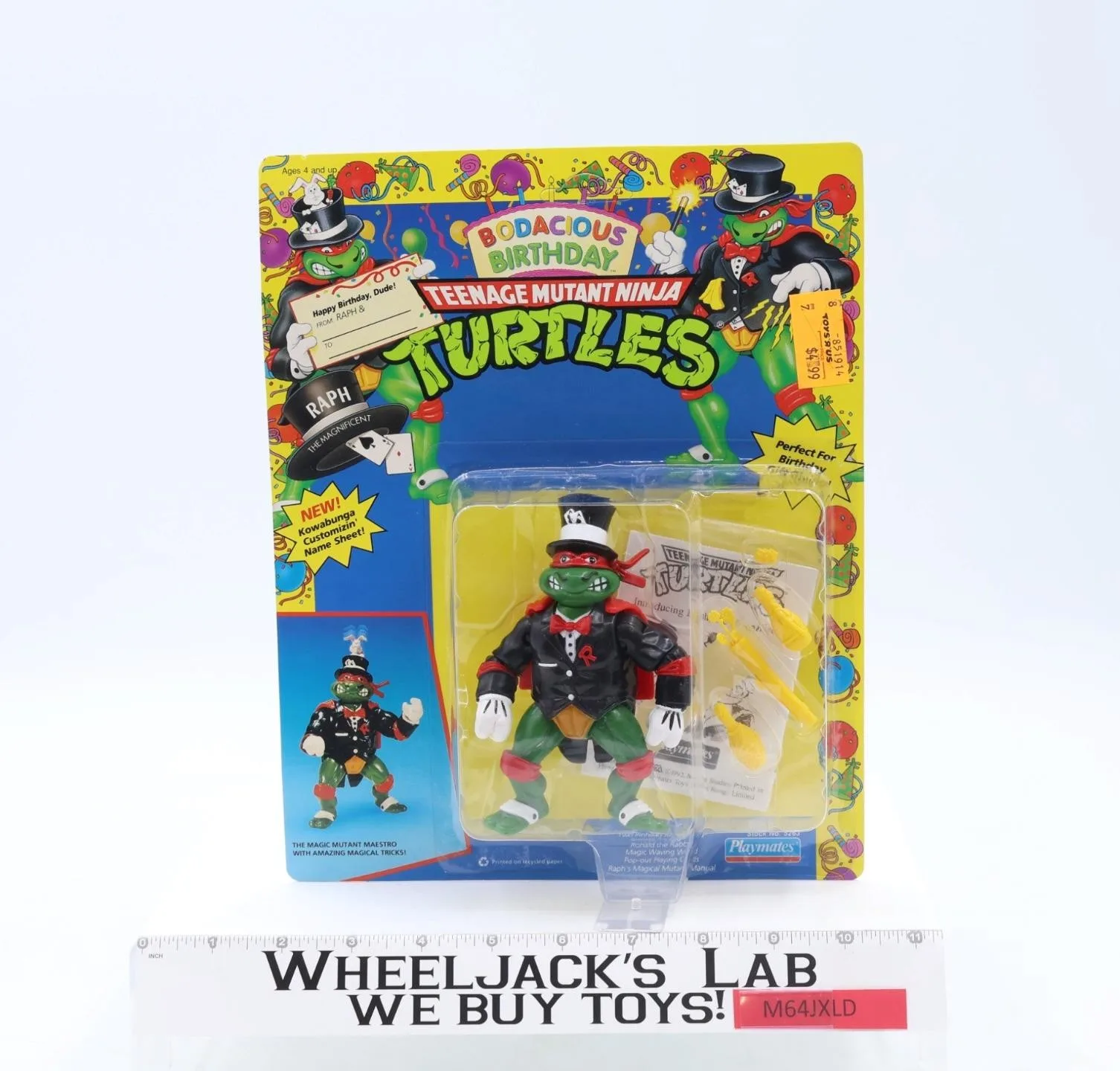 Raph the Magnificent Bodacious Birthday Turtles TMNT Playmates MOSC ...