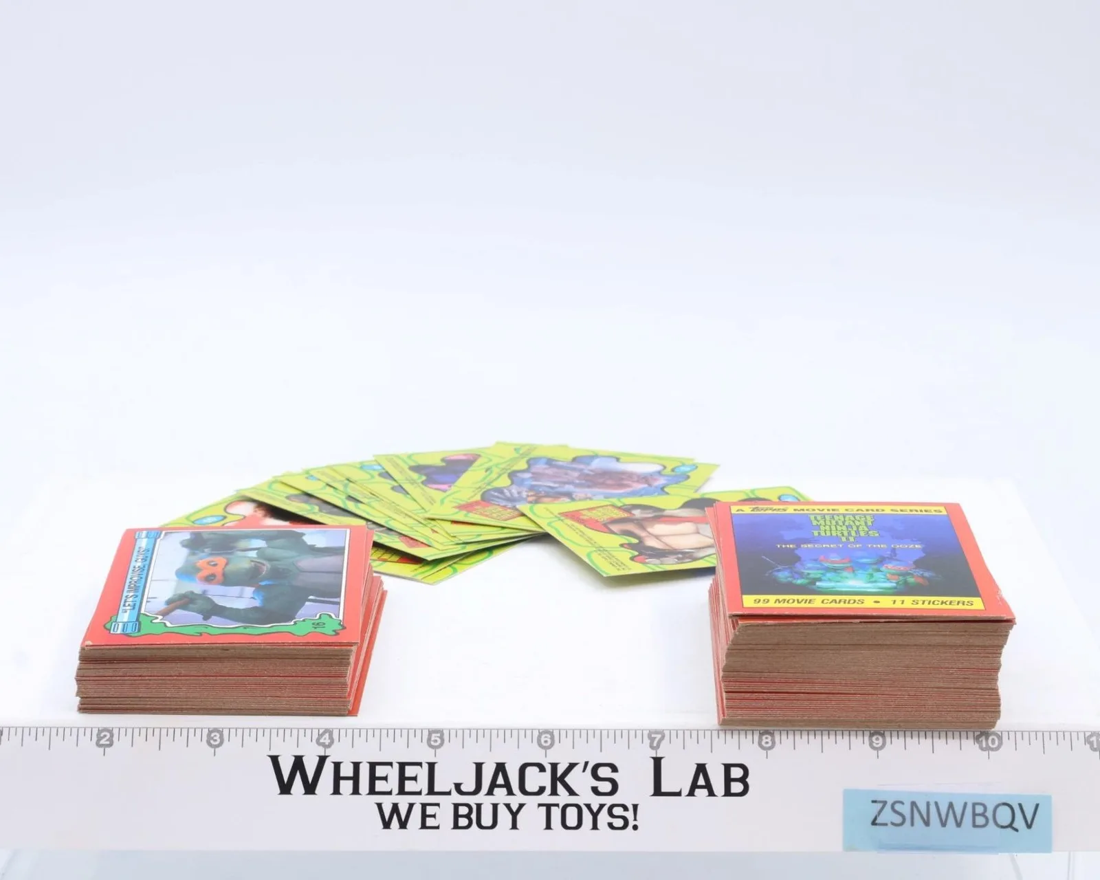 Complete Set + 11 Stickers Trading Cards TMNT II Secret of the Ooze ...