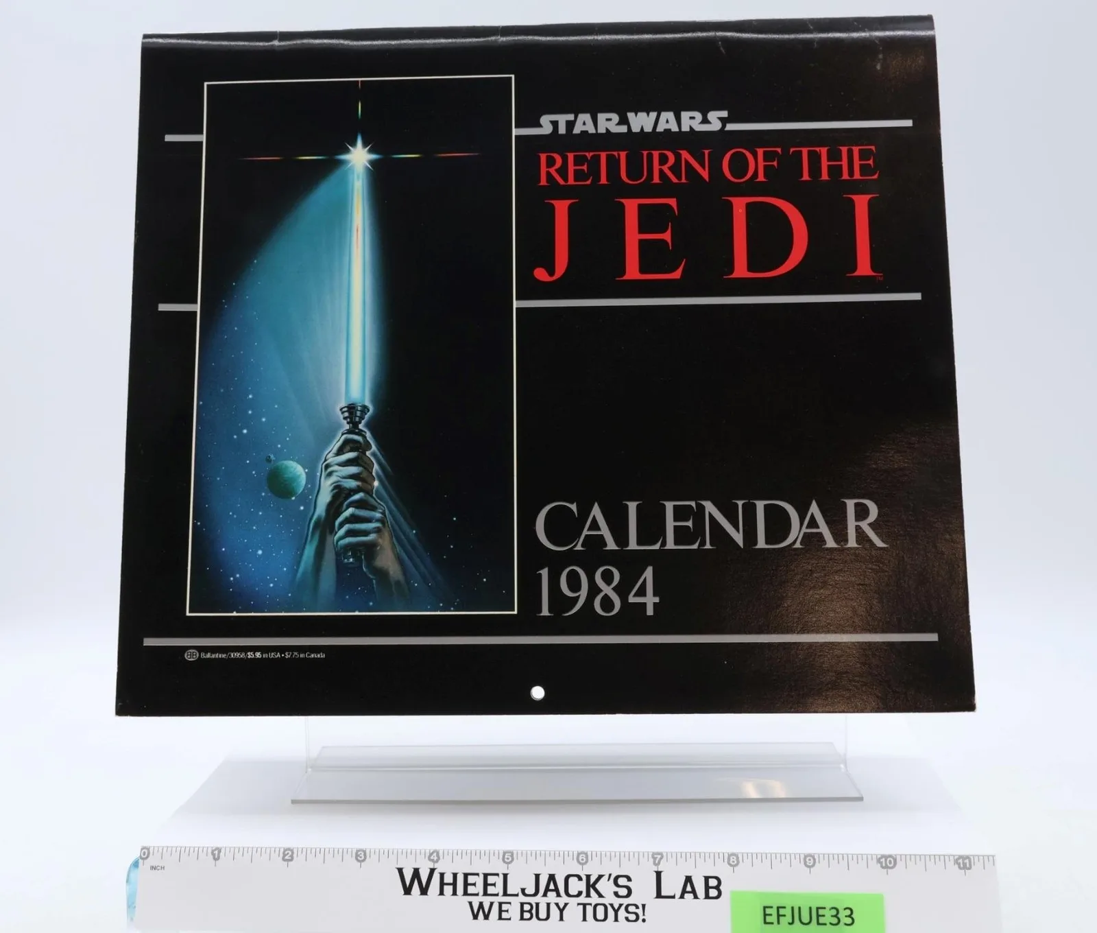 Star Wars Return of the Jedi 1984 Calendar Ballantine Books - Wheeljack ...