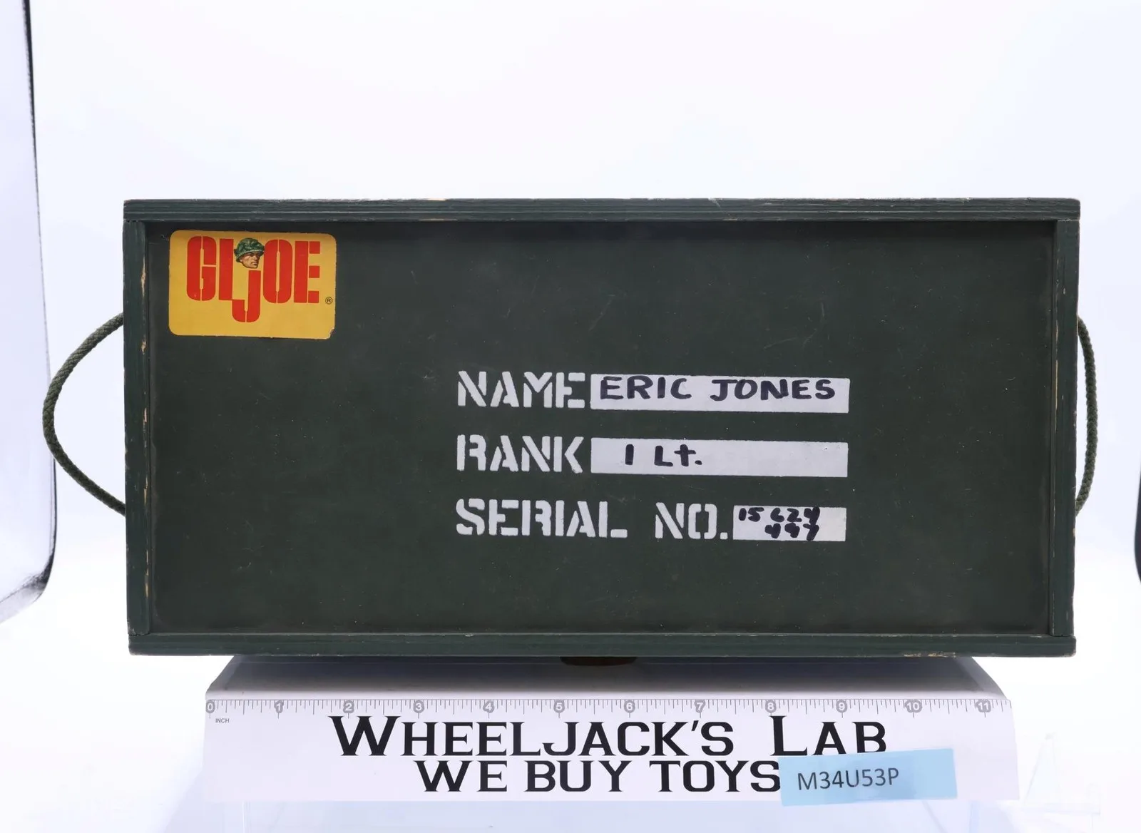 Wooden Footlocker Foot Locker 1964 GI Joe ARAH Hasbro Vintage ...