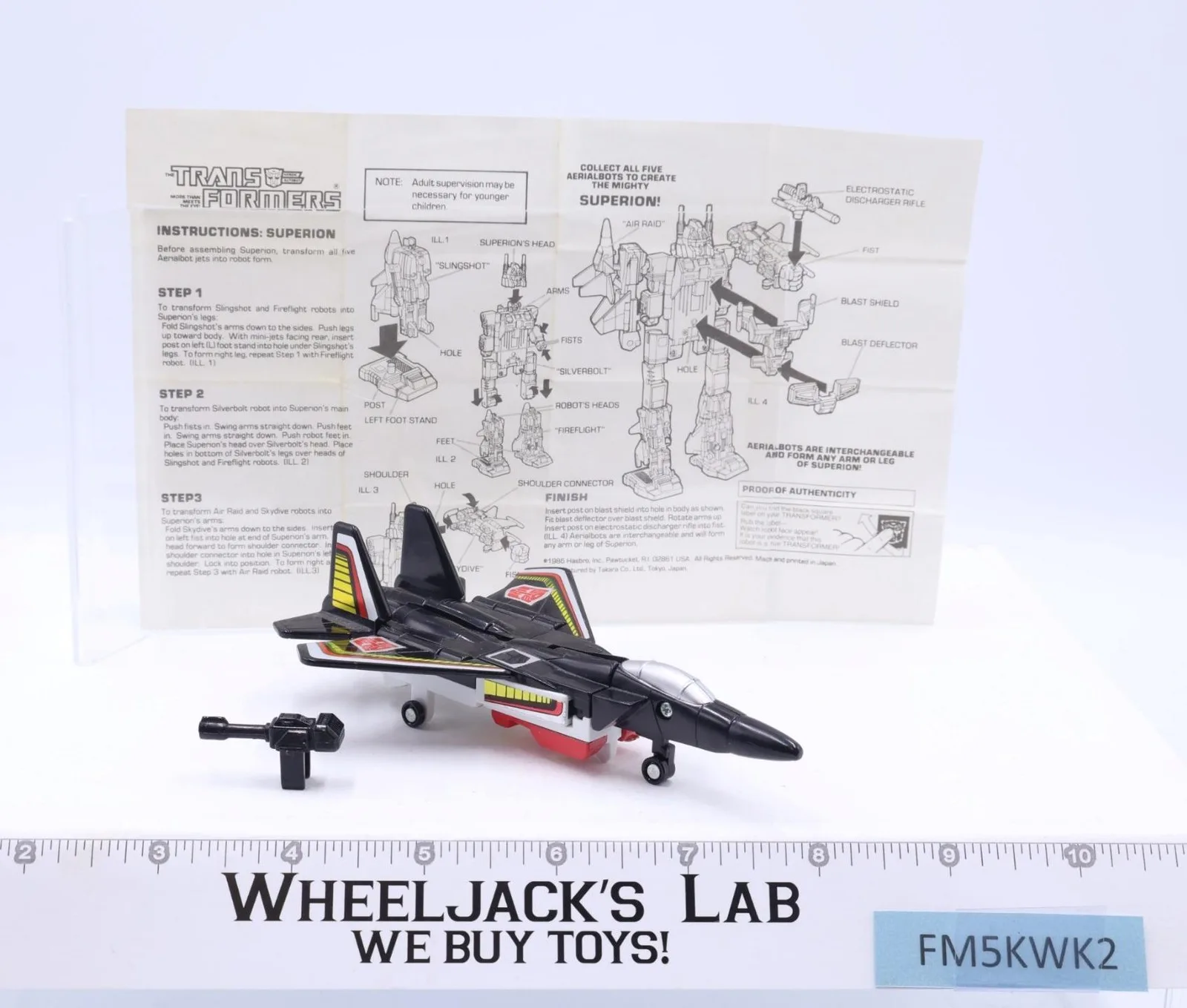 Air Raid 100% Complete 1986 Vintage G1 Transformers Figure - Wheeljack ...