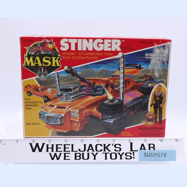 Stinger W/ Bruno Sheppard 100% Complete W/Box MASK 1986 Kenner Vehicle ...