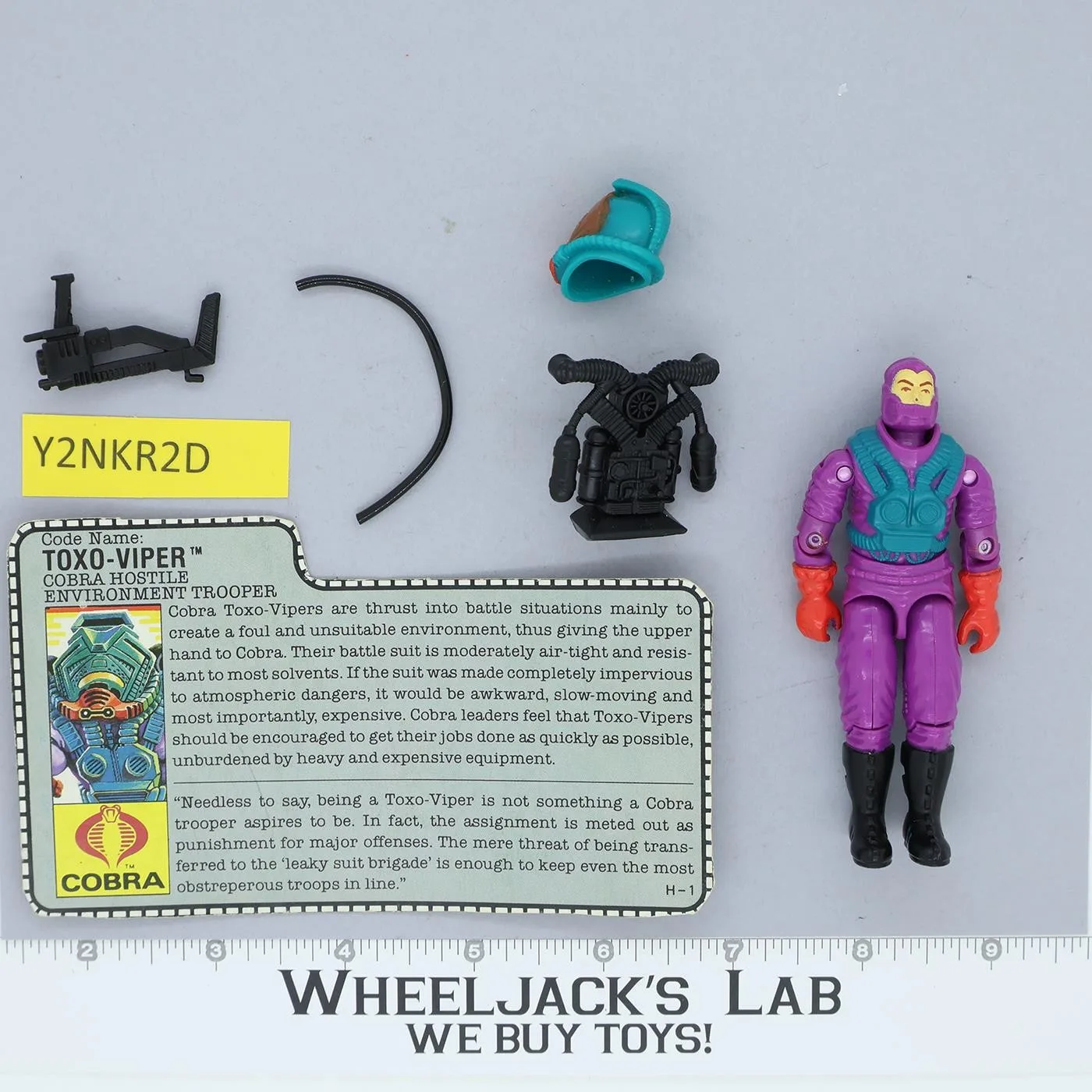 Toxo-Viper V1 100% Complete G.I. Joe 1988 Hasbro Vintage Action Figure - Wheeljack's Lab