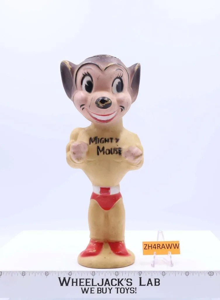 Mighty Mouse Terrytoon 1950's 10" Rubber Vinyl Action Figure ...