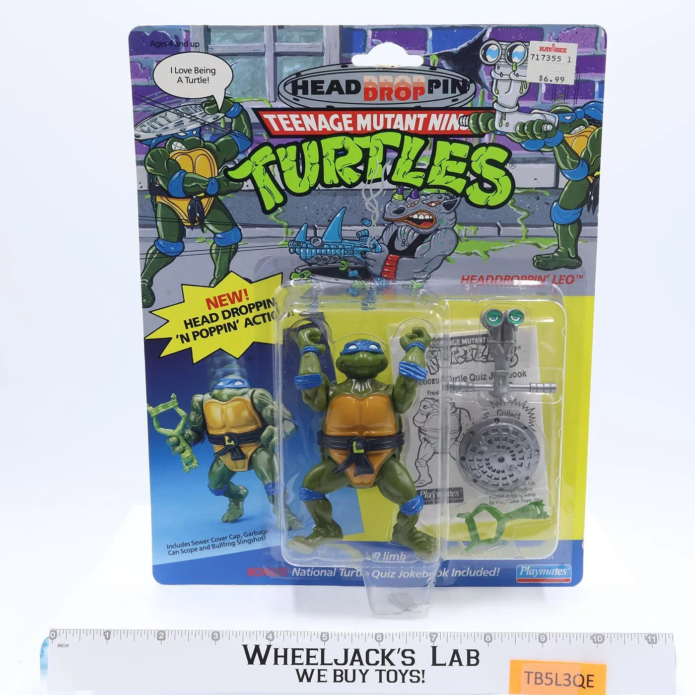 Head Droppin' Leo Teenage Mutant Ninja Turtle TMNT Playmates NEW MOSC ...