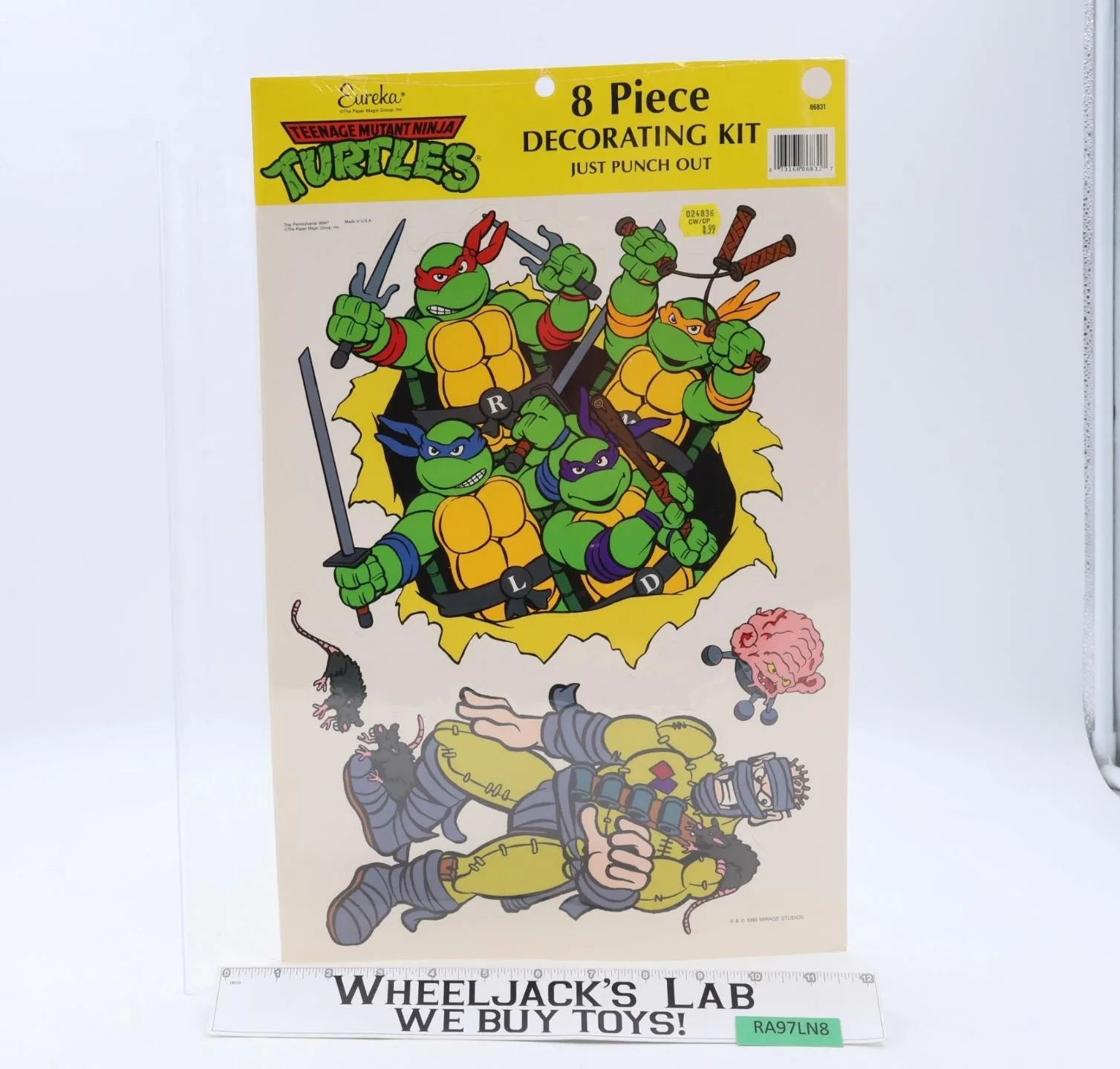 8 Piece Decorating Kit Teenage Mutant Ninja Turtles TMNT 1989 Eureka ...