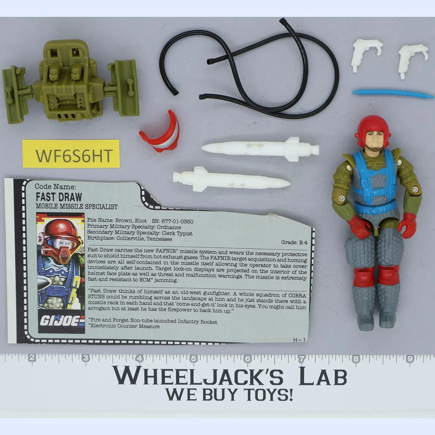 Fast Draw V1 100% Complete G.I. Joe 1987 Hasbro Vintage Action Figure ...