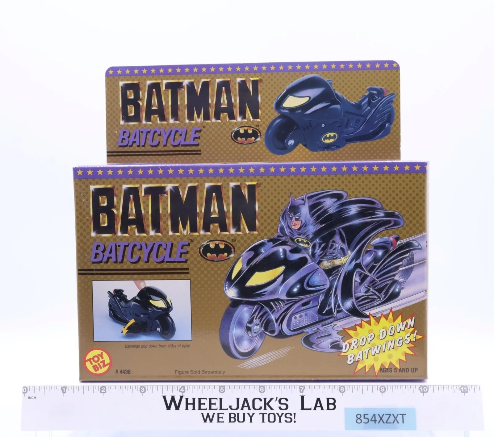 Batcycle DC Comics Batman 1990 Toy Biz Action Figure Vehicle NR MINT ...