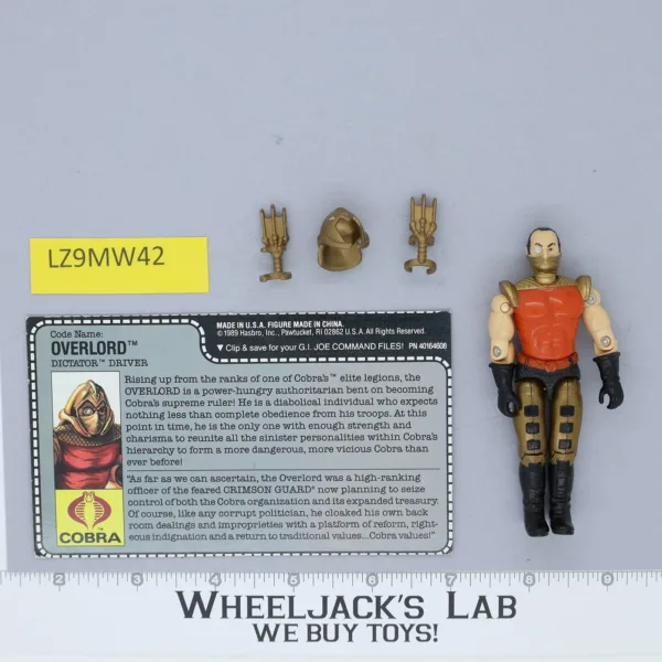 Overlord V1 100% Complete 1990 G.I. Joe Hasbro Vintage Action Figure ...