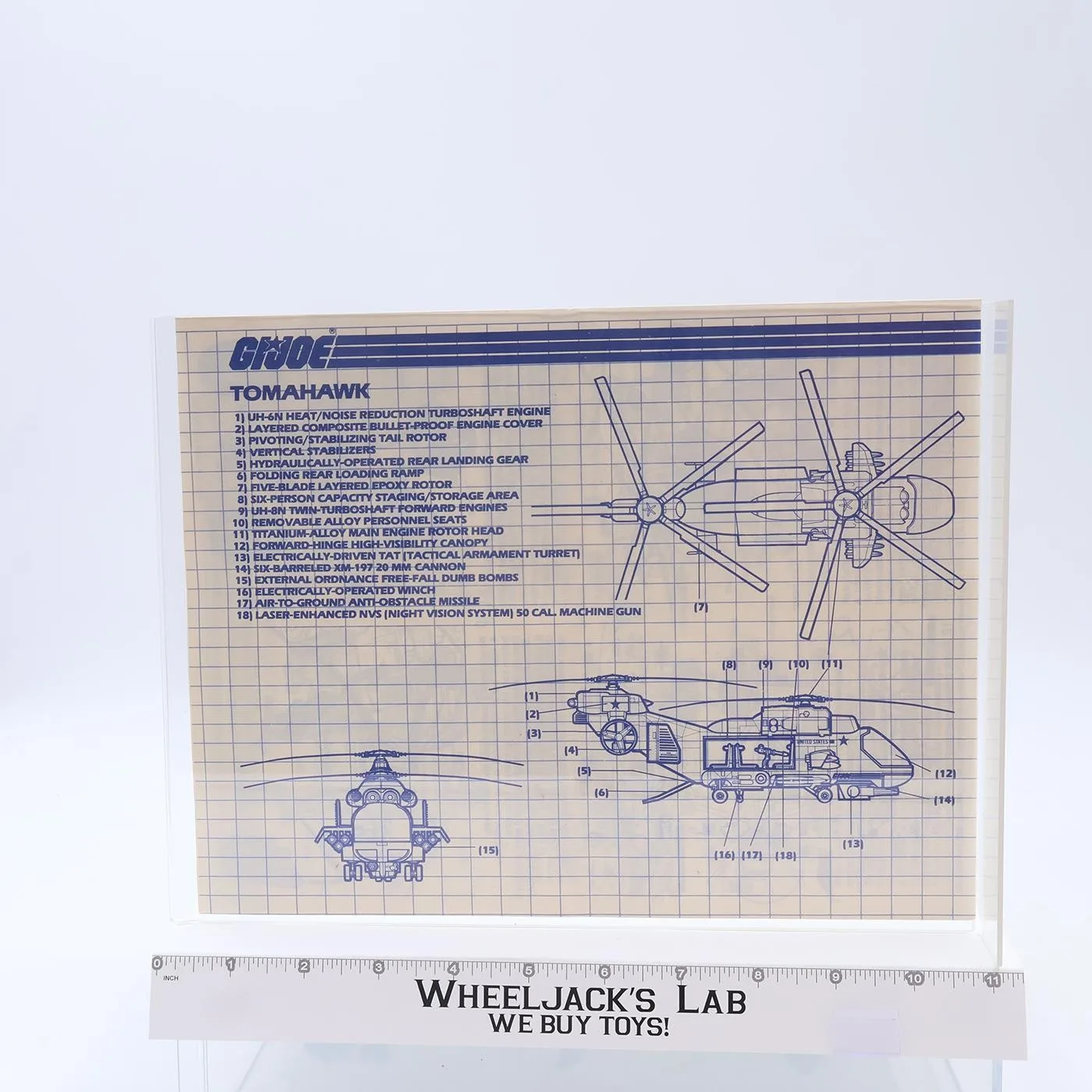 Tomahawk 1986 ORIGINAL Instructions / Blueprints G.I. Joe Hasbro Action ...