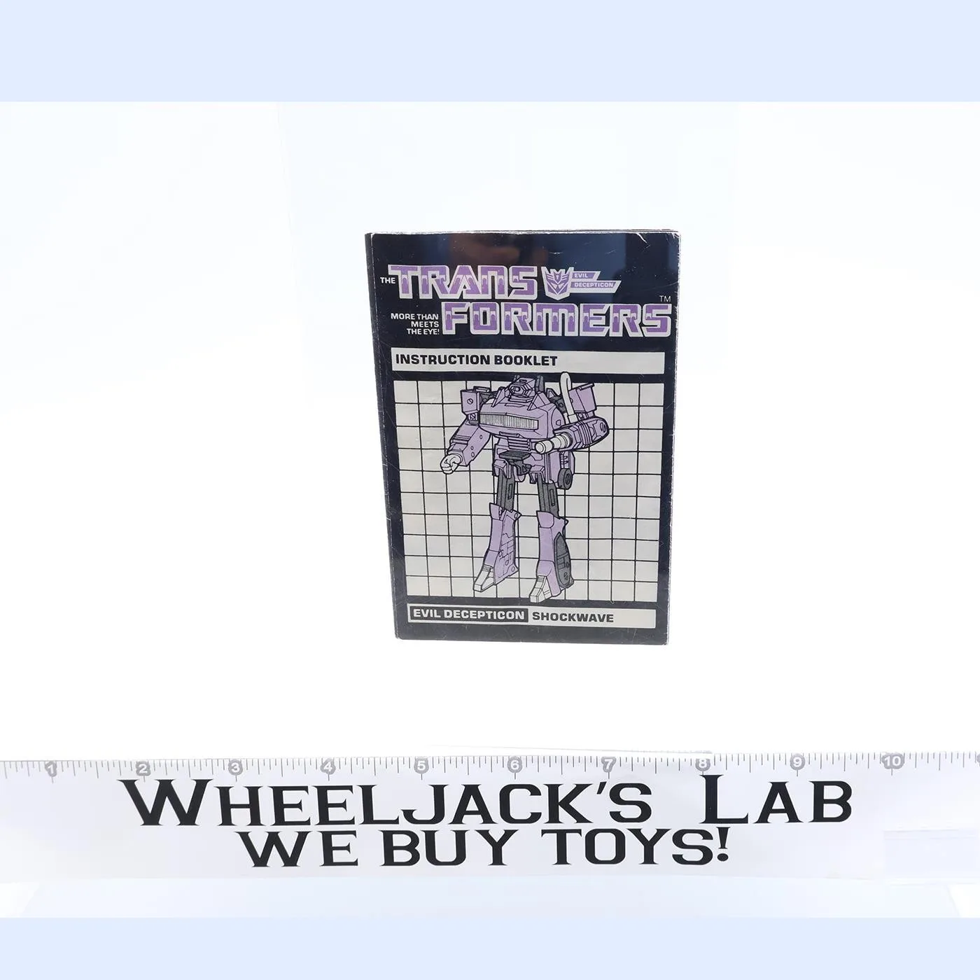 Shockwave Instruction Manual Booklet 1985 Hasbro G1 Transformers Action ...