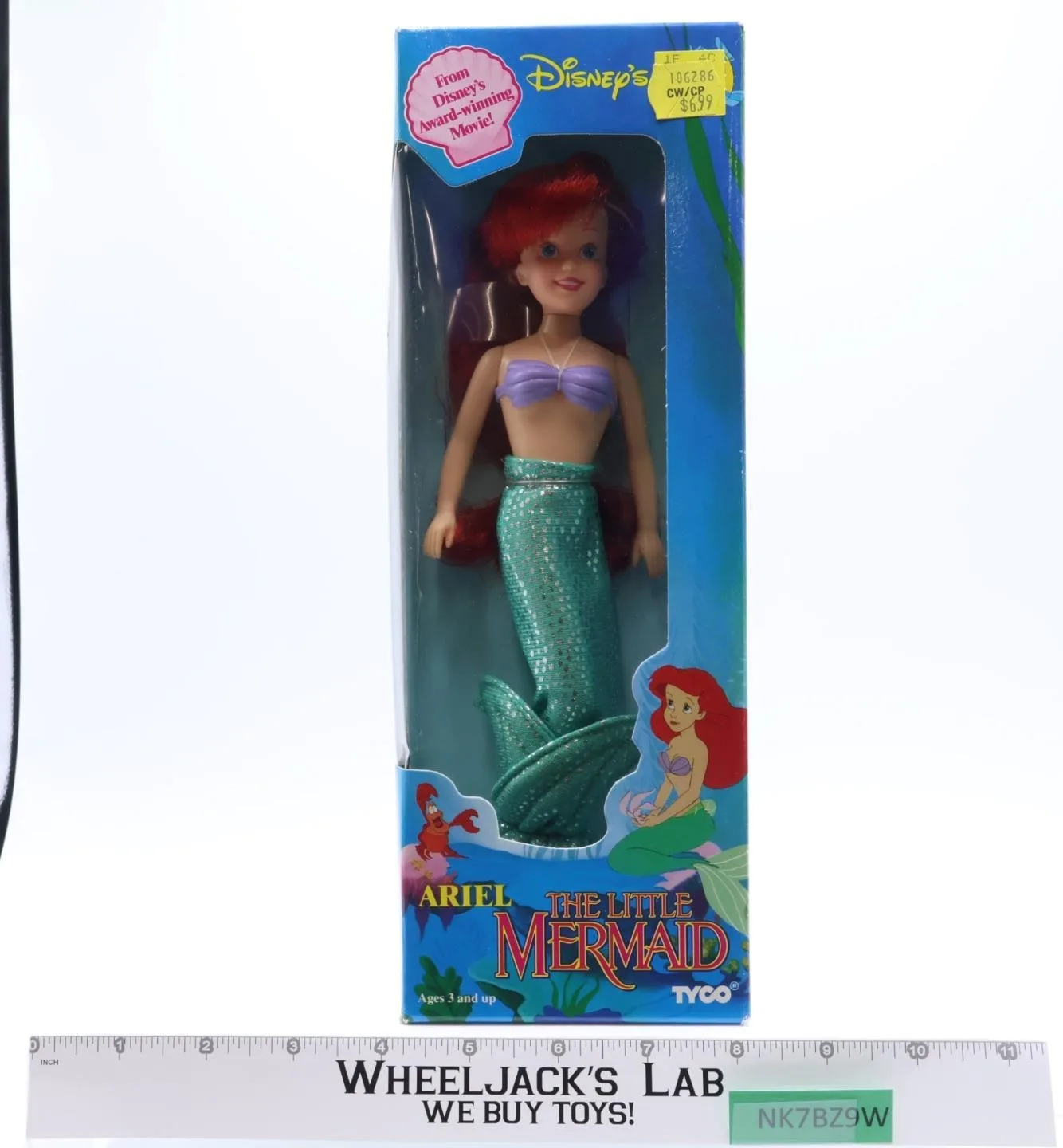 #1801 Ariel The Little Mermaid Disney 1991 Tyco Doll NEW SEALED ...