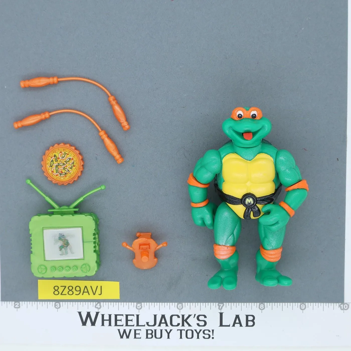 Toon Mike 100% Complete Teenage Mutant Ninja Turtle TMNT 1993 Playmates ...