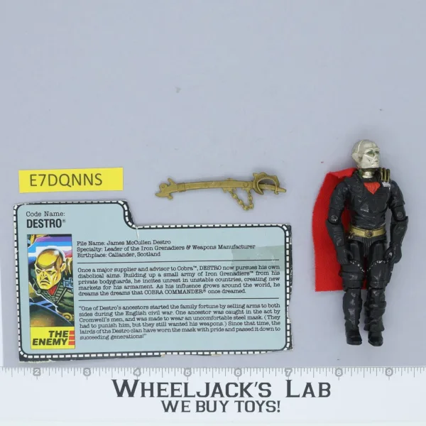 Destro V2 100% Complete G.I. Joe 1988 Hasbro Vintage Action Figure ...