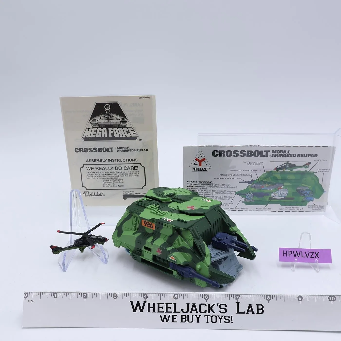 Crossbolt Mobile Armored Helipad w/Triax Helicopter 100% Mega Force ...