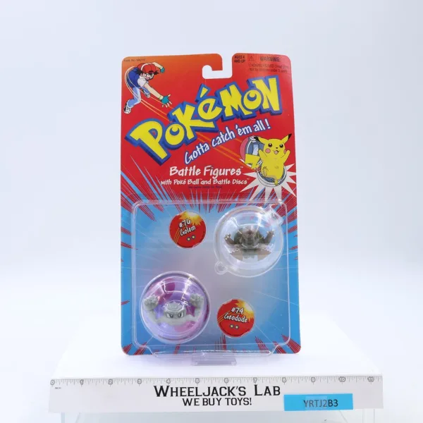 Pokemon Battle Figures Golem #76 & Geodude #74 Ball & Battle Discs MIP ...