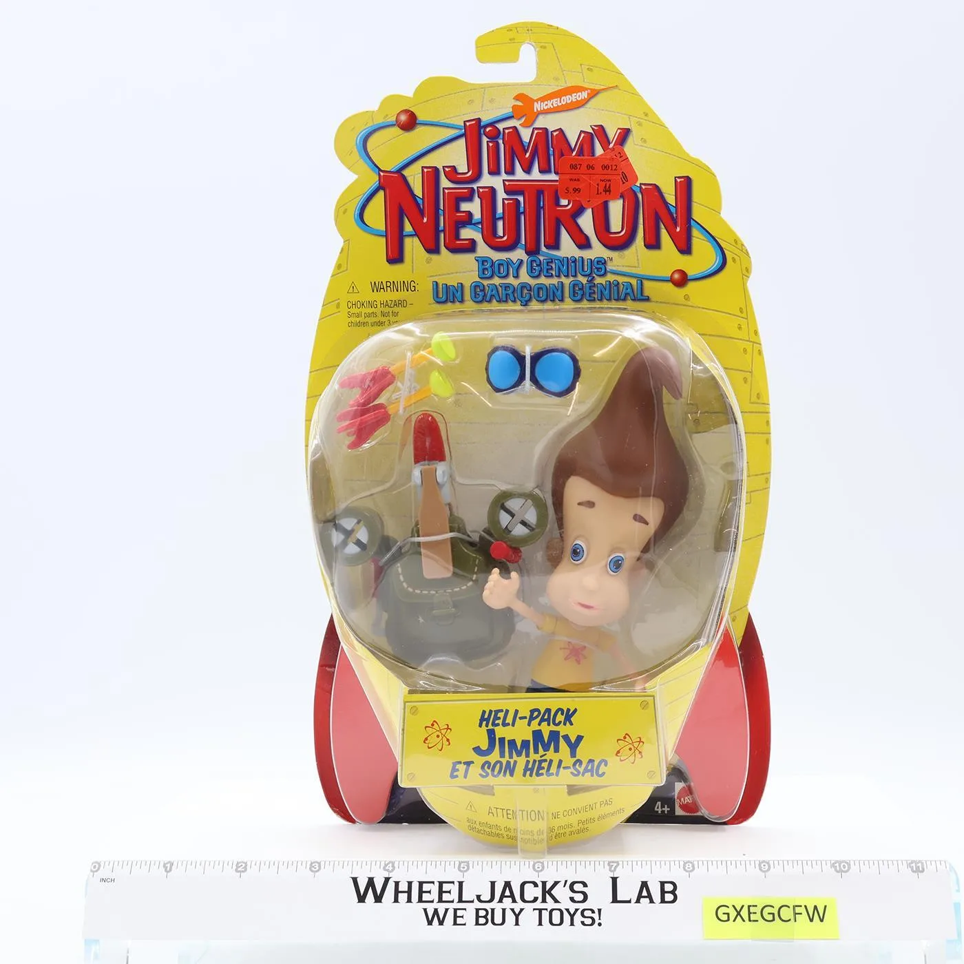 Jimmy Neutron Boy Genius Heli-Pack 2001 Nickelodeon Viacom Action Figure - Wheeljack's Lab