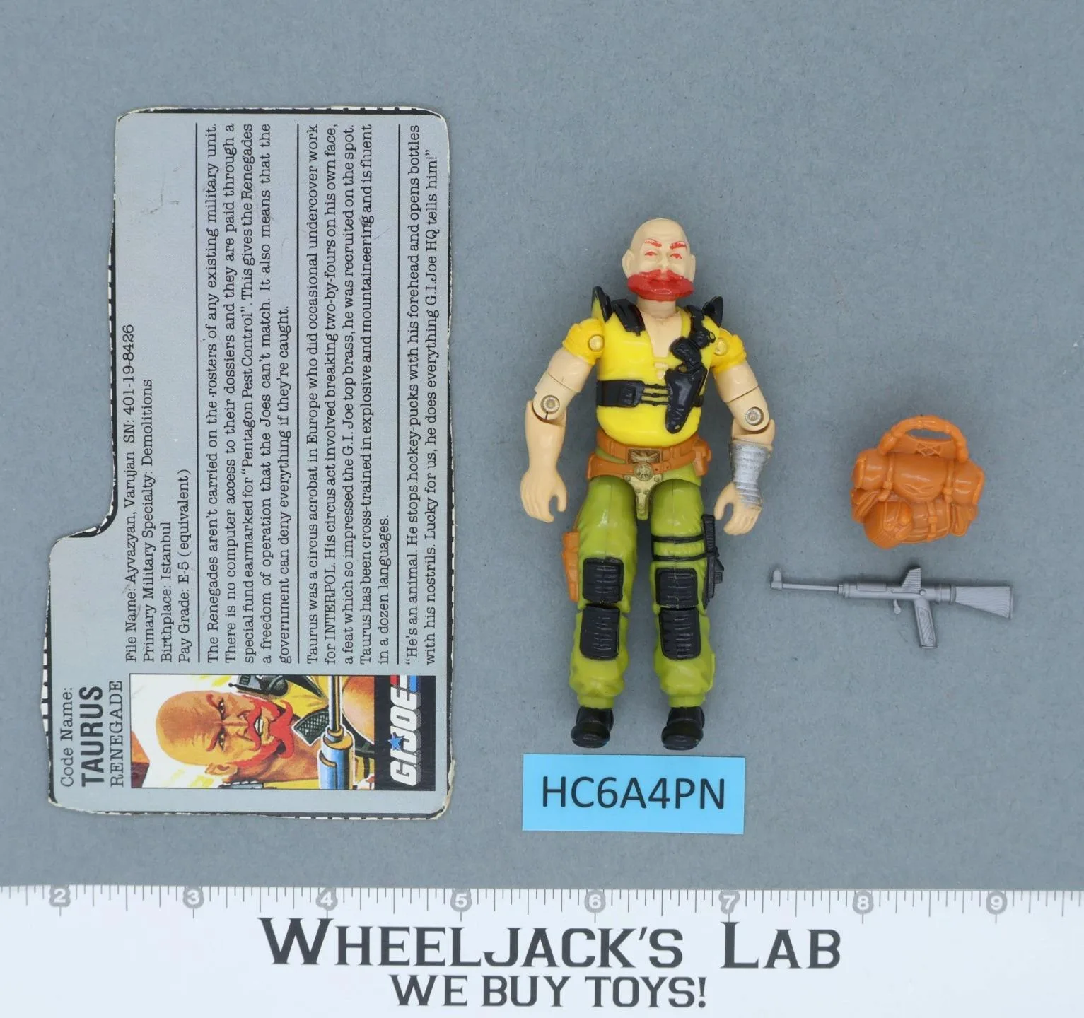 Taurus V1 100% Complete G.I. Joe 1987 Hasbro Vintage Action Figure ...