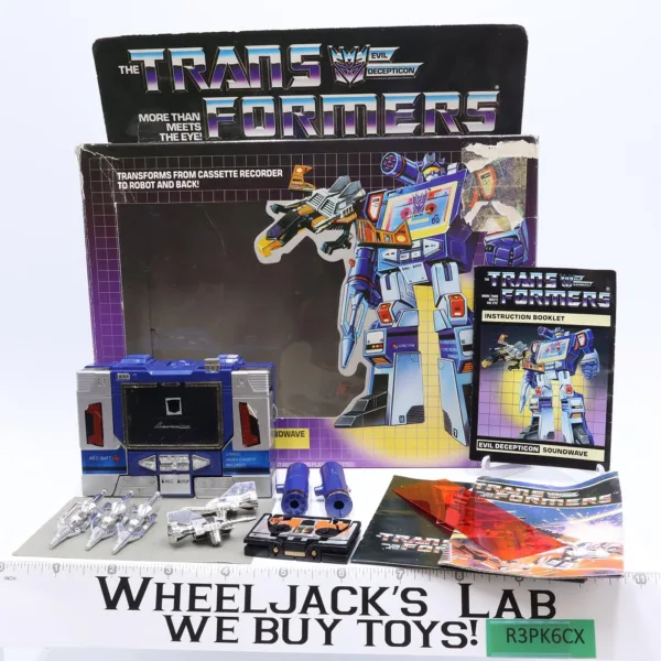 Soundwave & Buzzsaw 100% Complete W/Box 1984 Vintage G1 Transformers ...