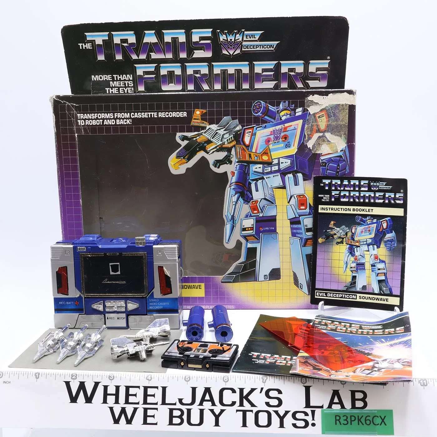 Soundwave & Buzzsaw 100% Complete W/Box 1984 Vintage G1 Transformers ...