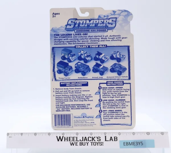 Camo Armed Jeep 4x4 Battle Ready Stompers 1997 Peachtree Playthings NEW ...