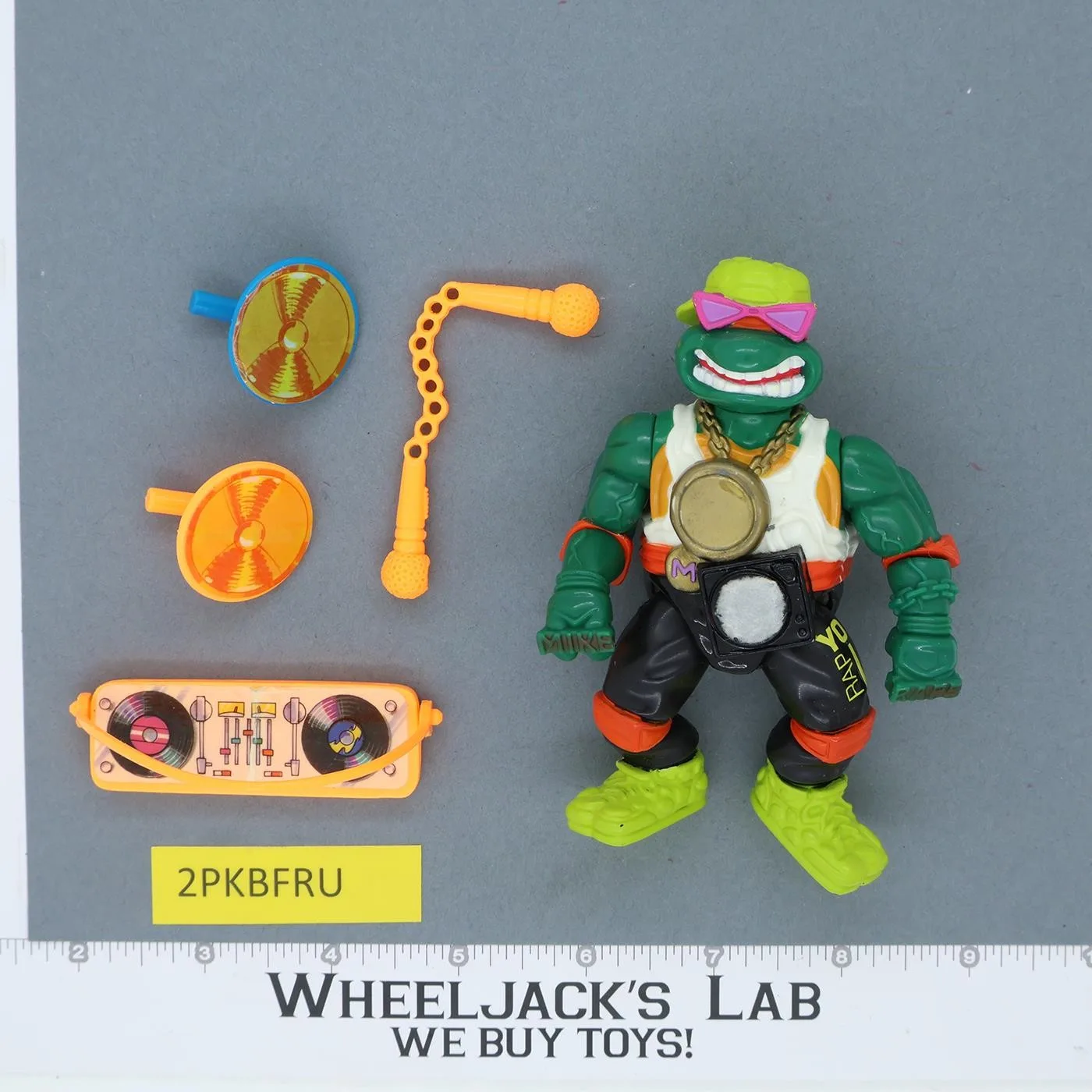 Rappin' Mike 100% Complete Teenage Mutant Ninja Turtle TMNT 1991 ...