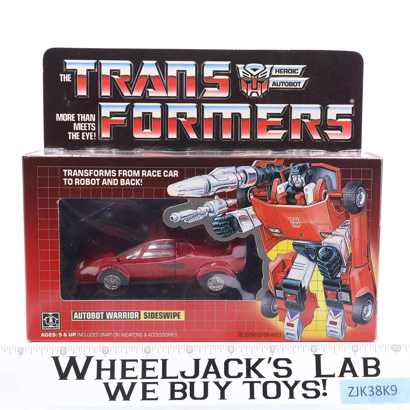 Sideswipe W/BOX & INSERT 1985 Vintage Hasbro G1 Transformers NEW MIB ...