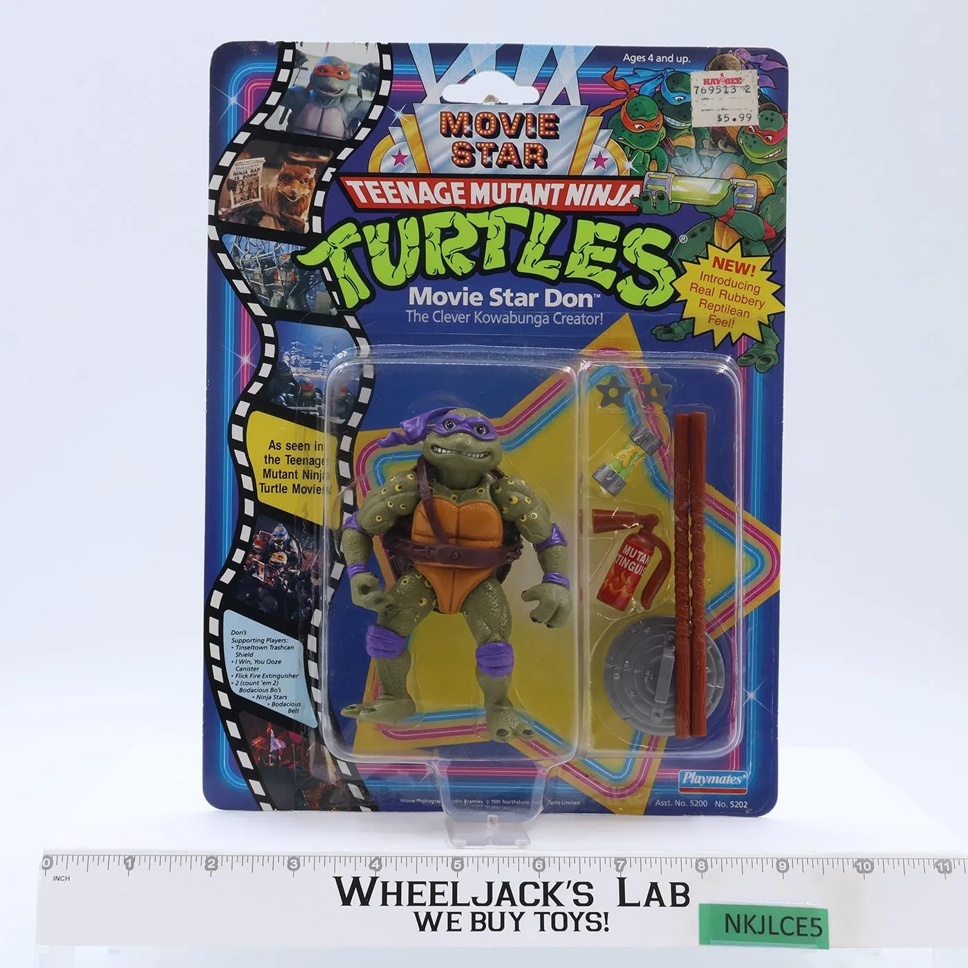 Movie Star Don Teenage Mutant Ninja Turtles TMNT 1991 Playmates MOSC ...