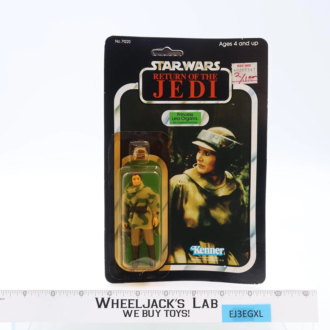 Princess Leia Combat Poncho 79 Back-A Star Wars ROTJ 1983 Kenner Figure ...