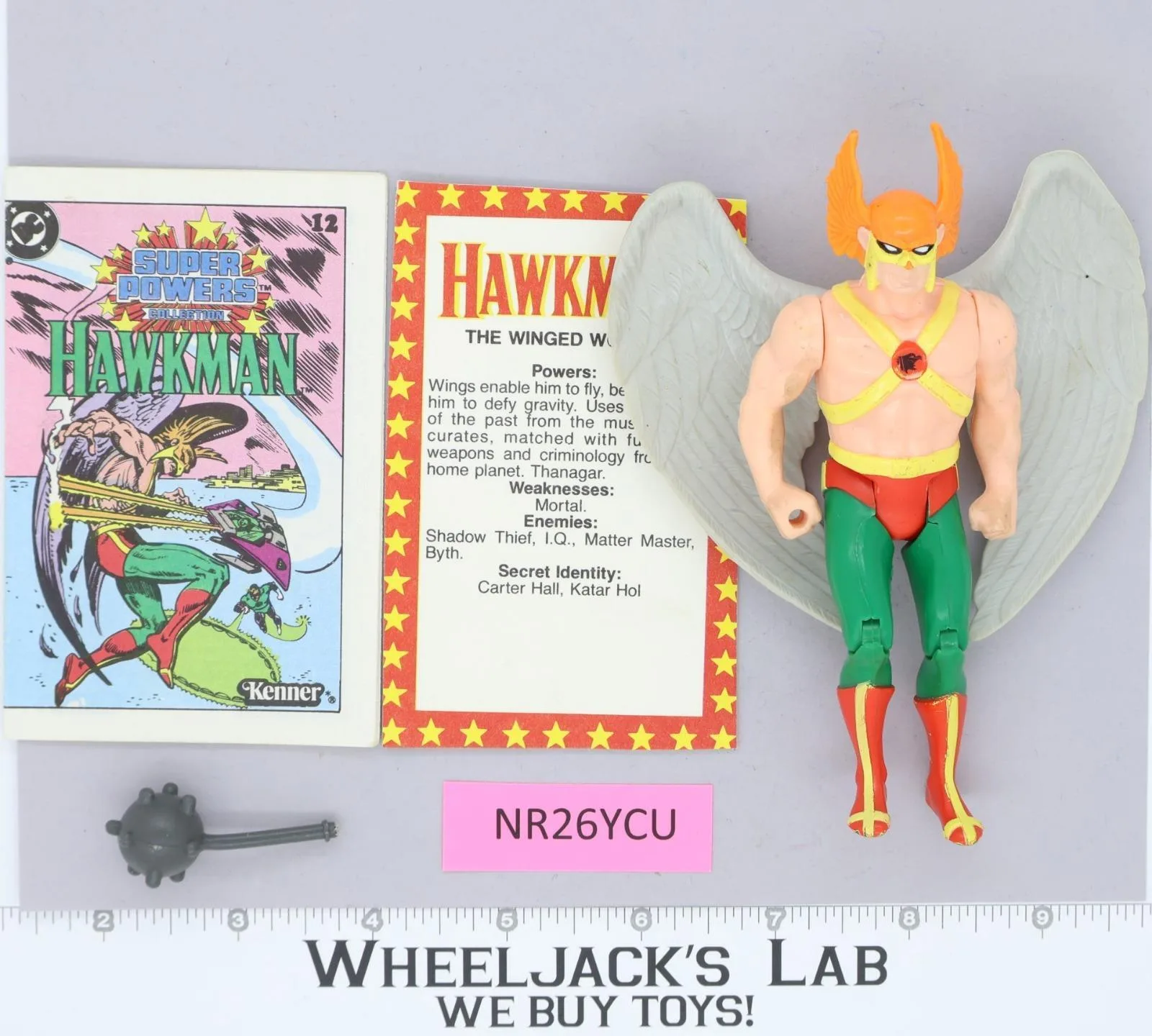 Hawkman 100% Complete DC Comics Kenner Super Powers 1984 Vintage Action ...
