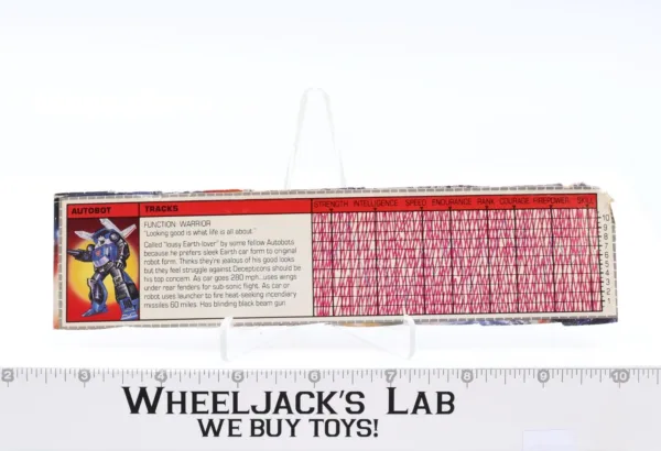 Tracks Tech Spec 1985 Vintage Hasbro G1 Transformers Action Figure ...