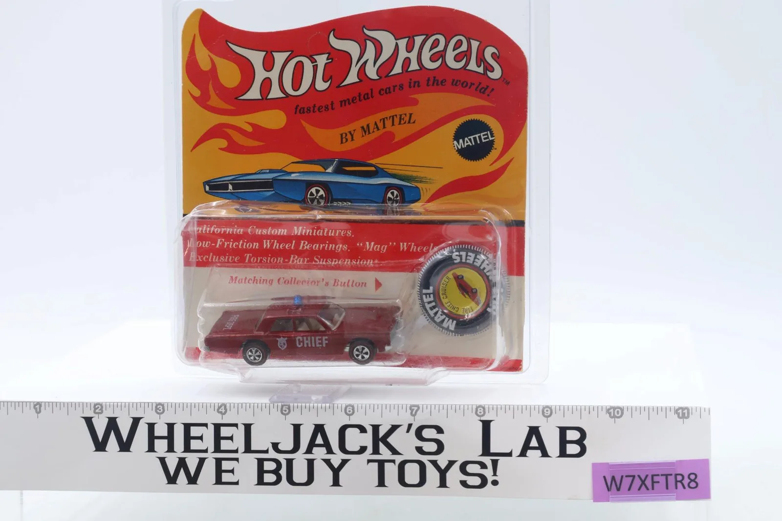 Fire Chief Cruiser W/ Button Hot Wheels Redline 1969 Mattel NEW SEALED ...