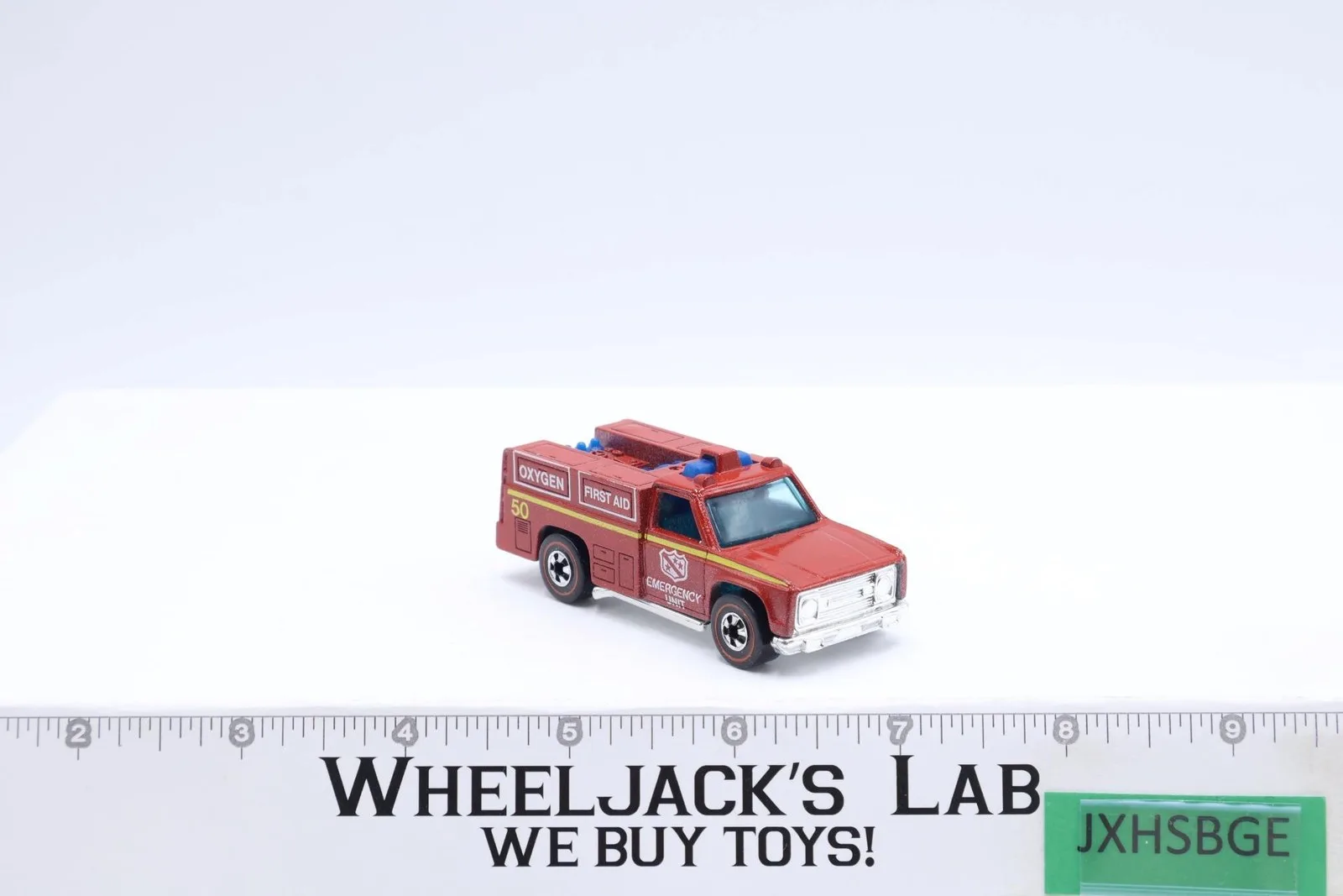 Emergency Squad Red Hot Wheels 1974 Vintage Redline Mattel RL Hong Kong ...