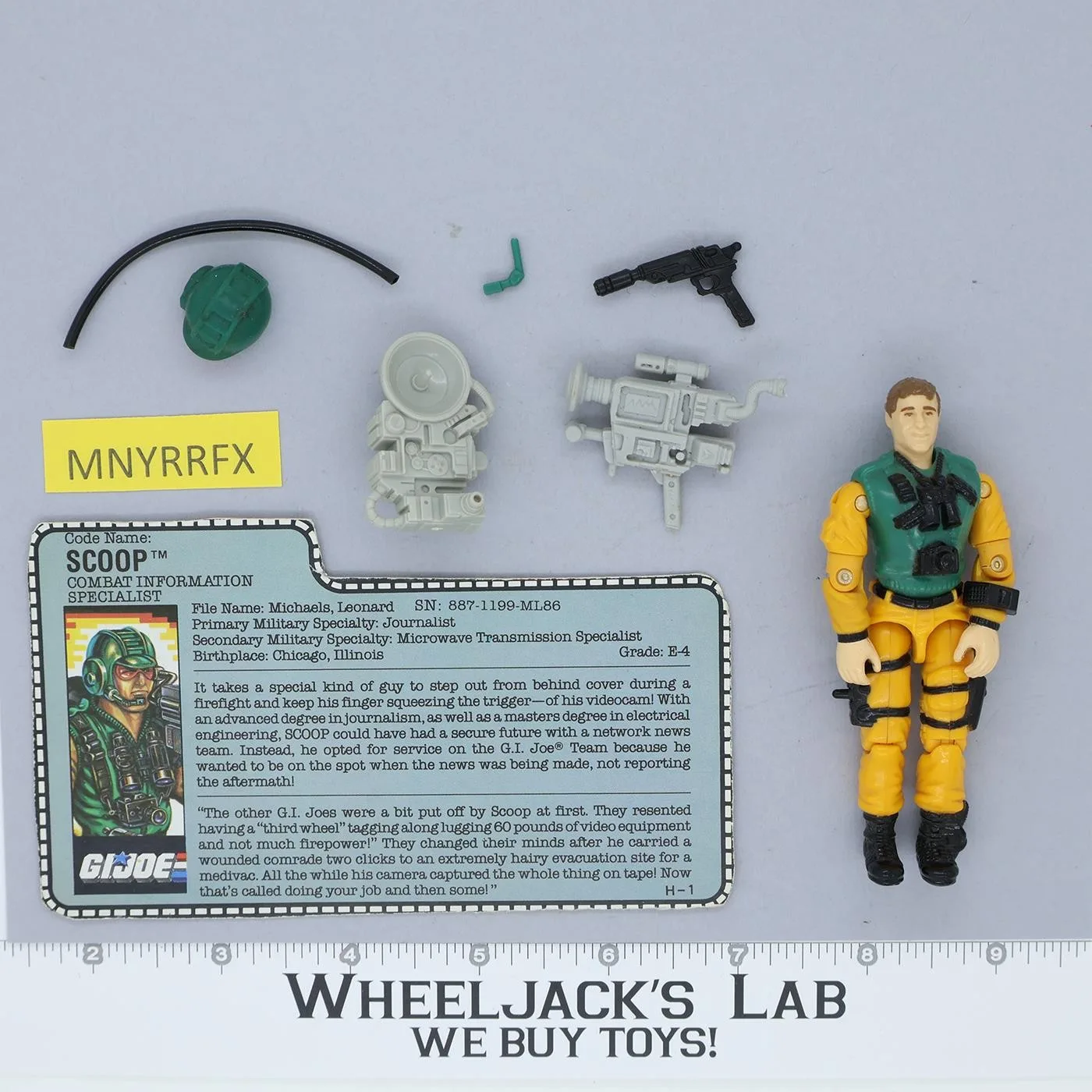 Scoop V1 100% Complete G.I. Joe 1989 Hasbro Vintage Action Figure ...