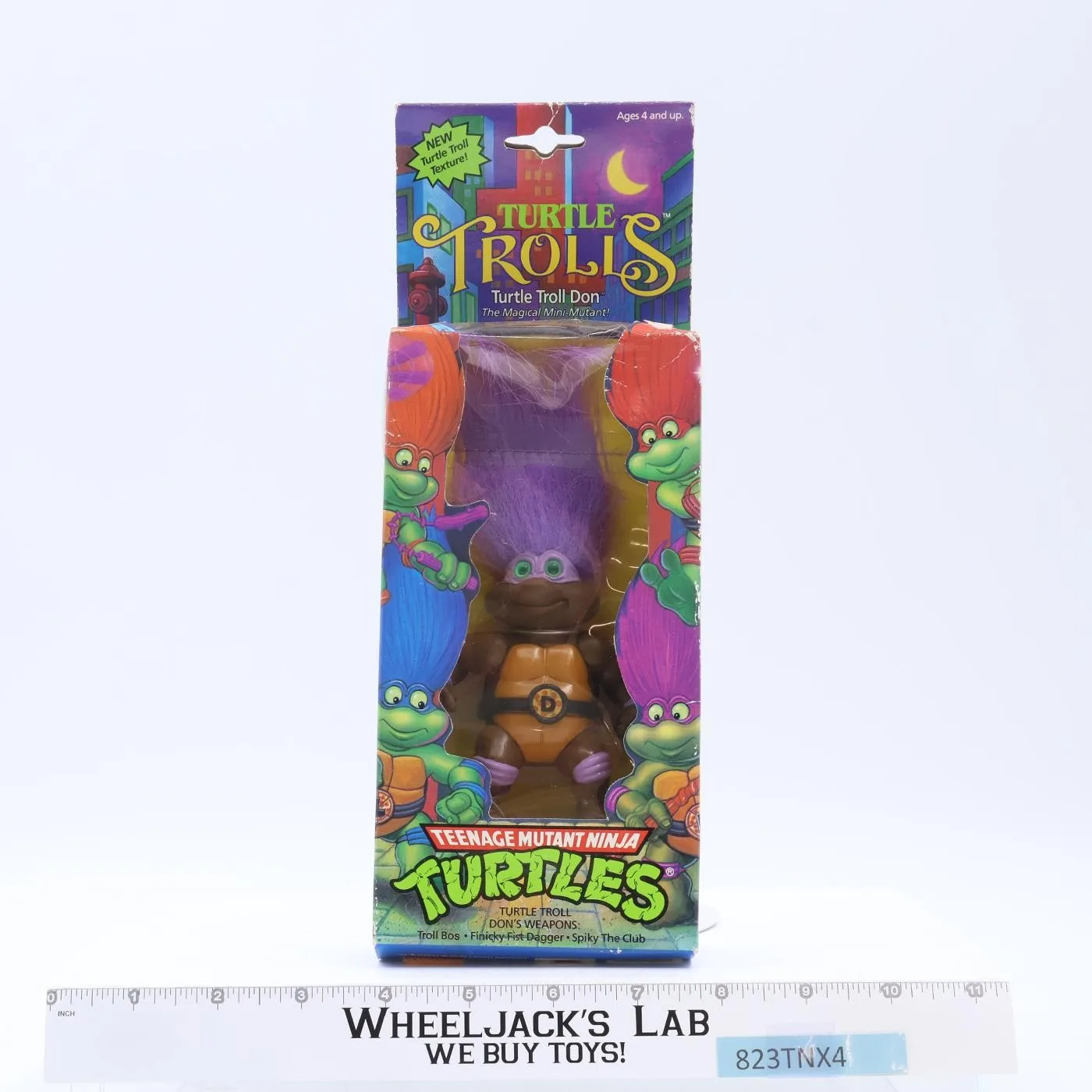 Turtle Troll Don 100% Complete Ninja Action TMNT 1992 Playmates Figure ...