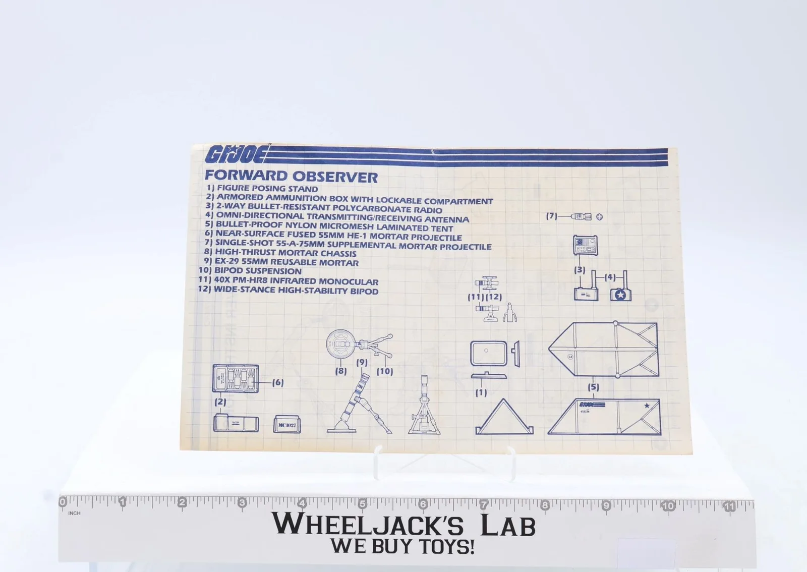 Forward Observer 1985 ORIGINAL Instructions Blueprints G.I. Joe ...