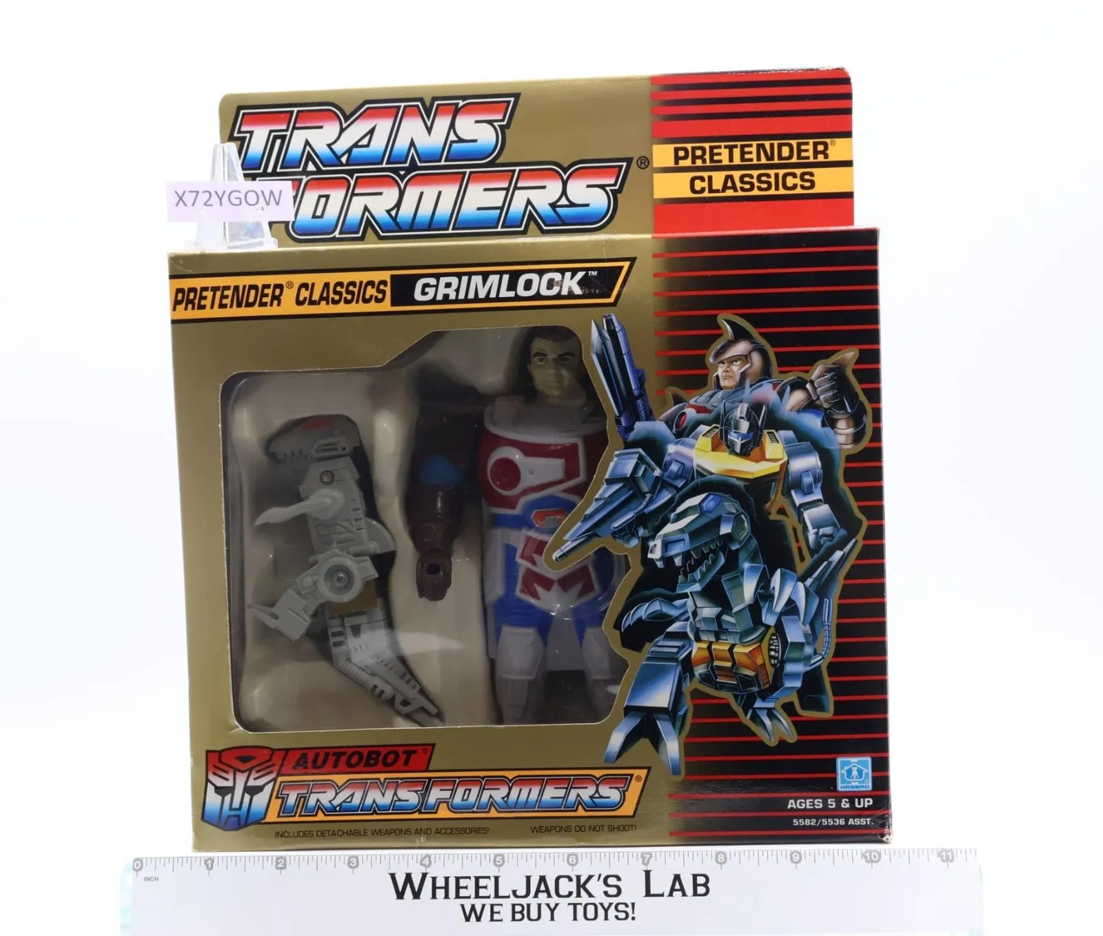 Pretender Grimlock W/BOX & INSERT UNUSED STICKERS 100% Complete G1 ...