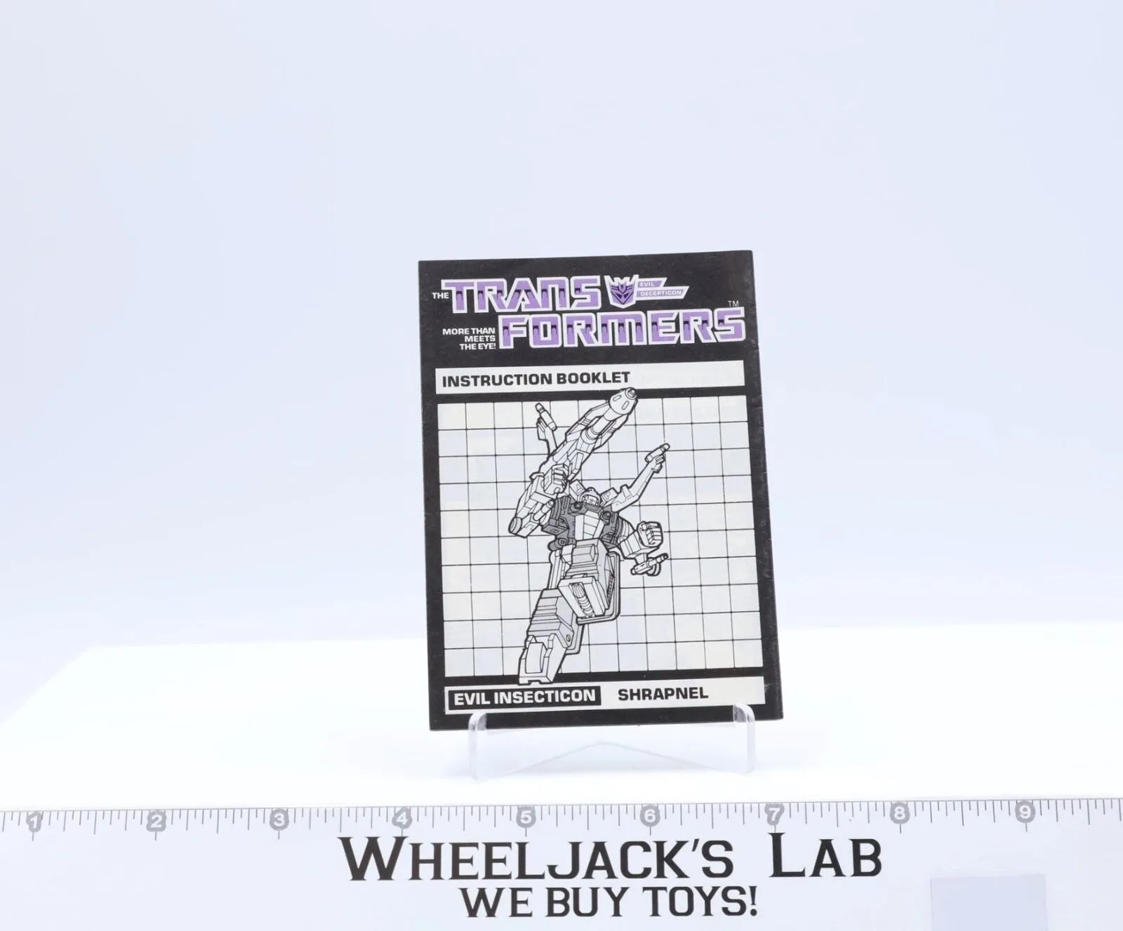 Shrapnel Action Figure Instruction Booklet Manual 1984 Vintage G1 ...